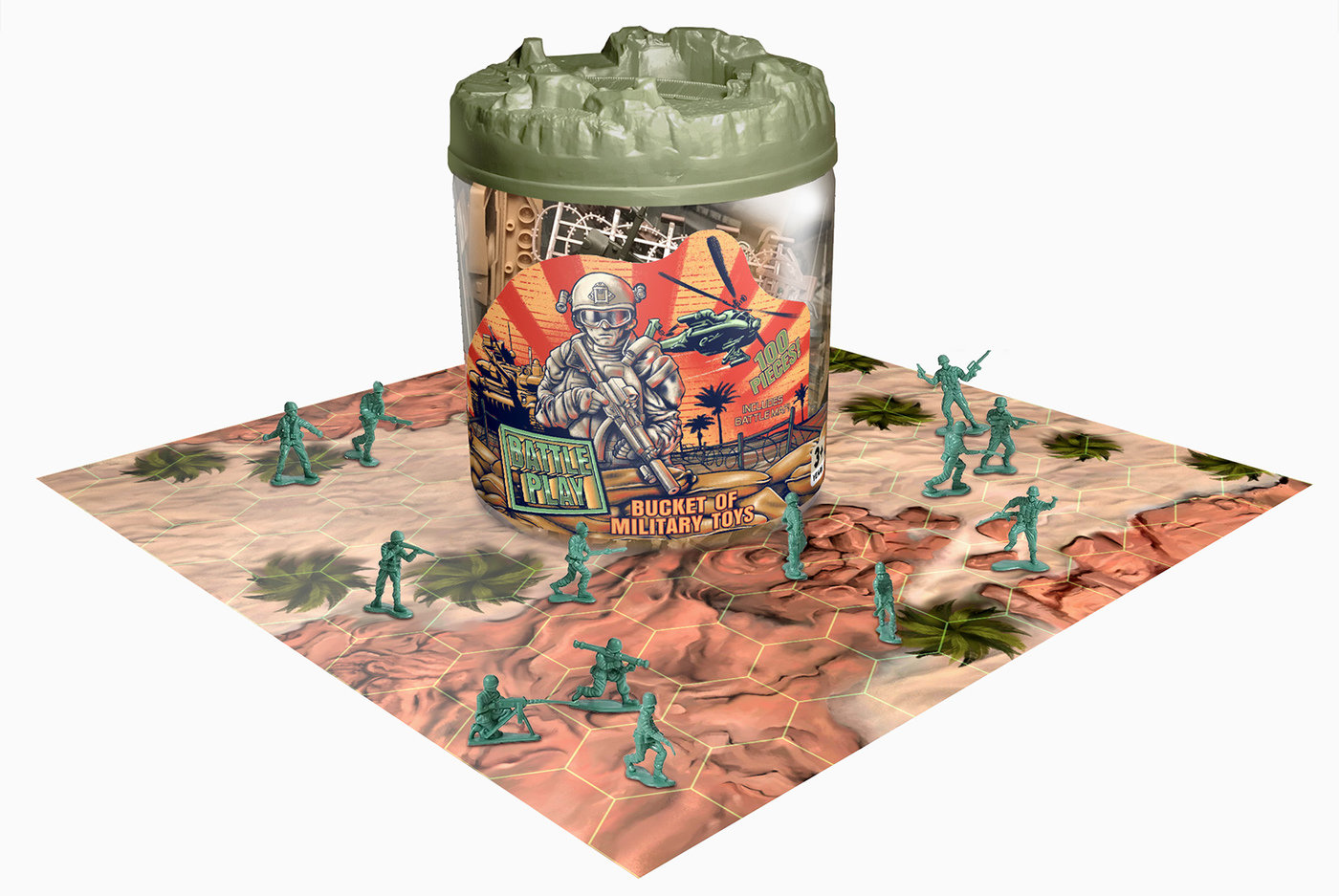 Army Men Packaging & Battle Map by Misha Knierim at Coroflot.com