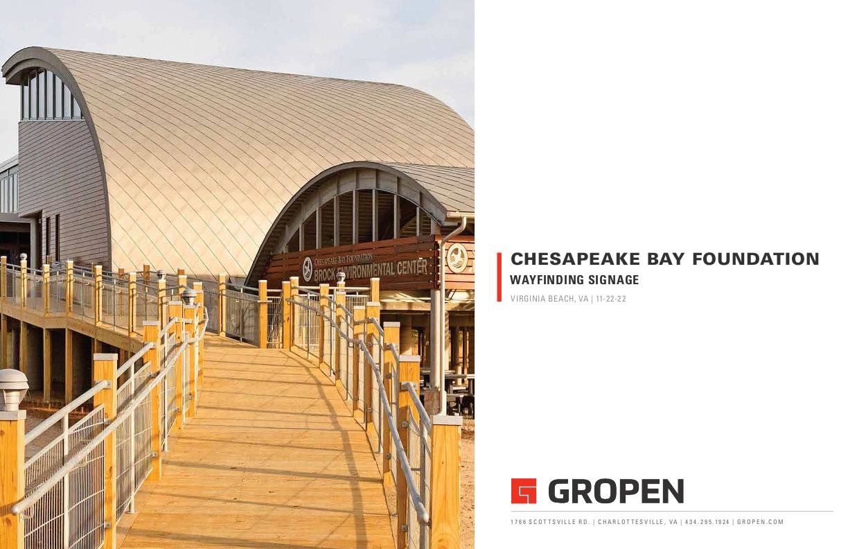 CHESAPEAKE BAY FOUNDATION; WAYFINDING by Jacob Eck at Coroflot.com