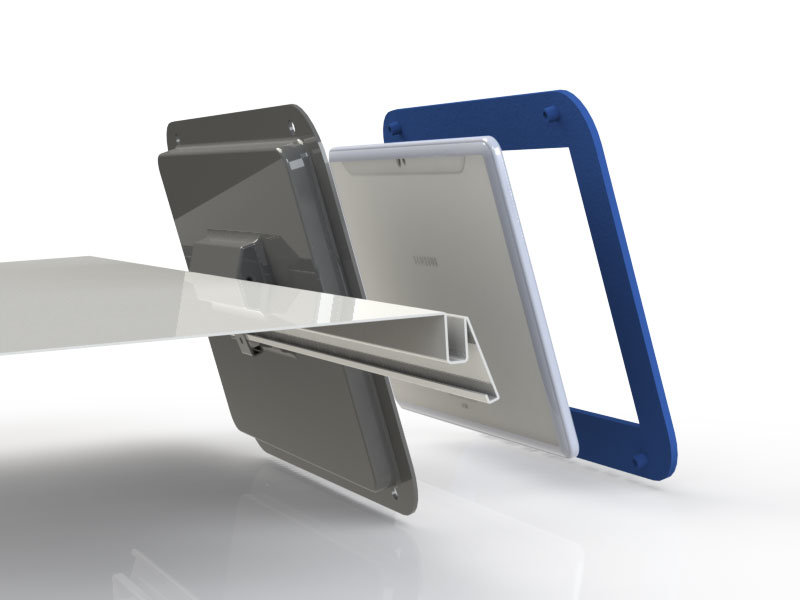 Tablet frame retail shelving by Marc Platschorre at Coroflot.com