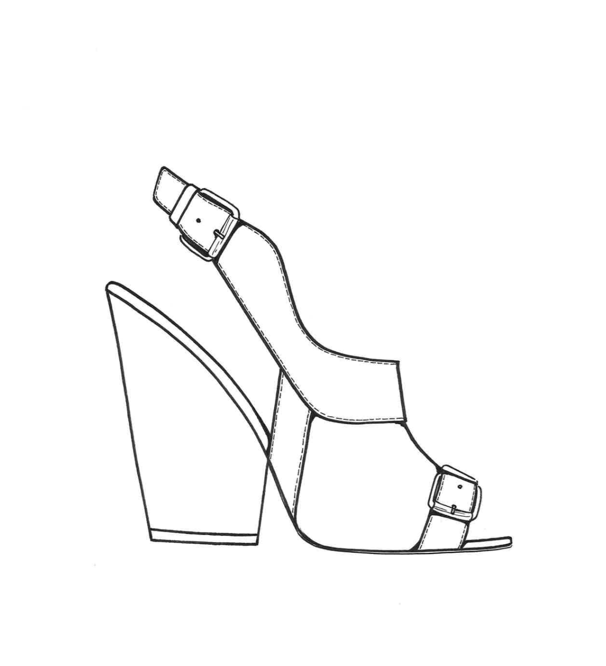 High-heel sandal design study 1 by Yulia Ellison at Coroflot.com