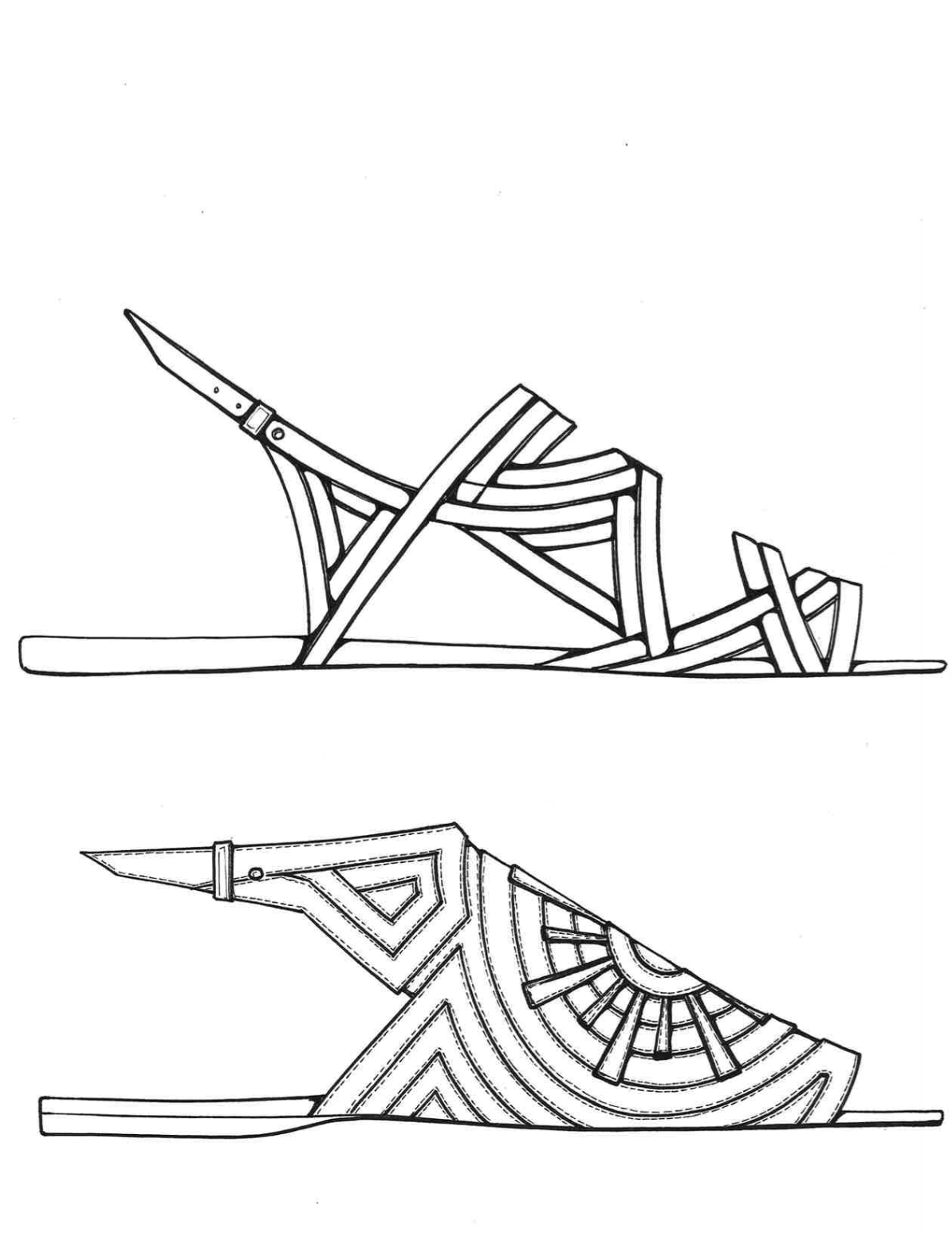 Flat Sandal design study by Yulia Ellison at Coroflot.com