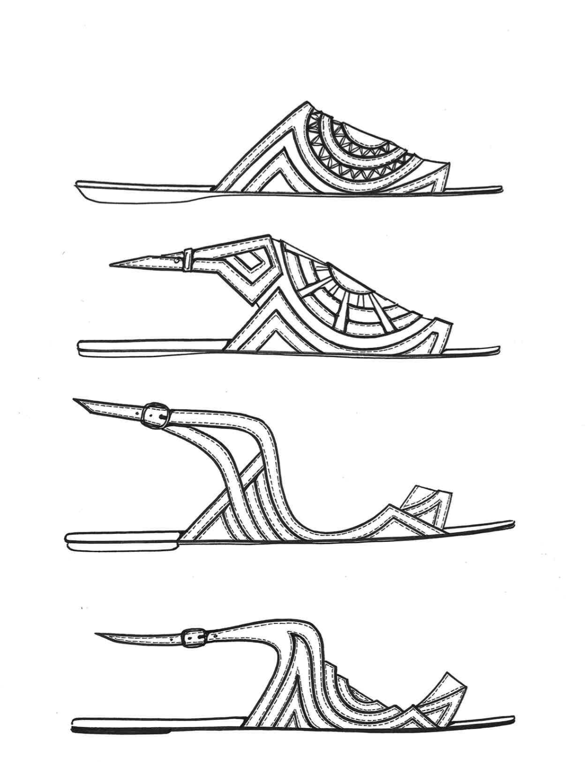 Flat Sandal design study by Yulia Ellison at Coroflot.com