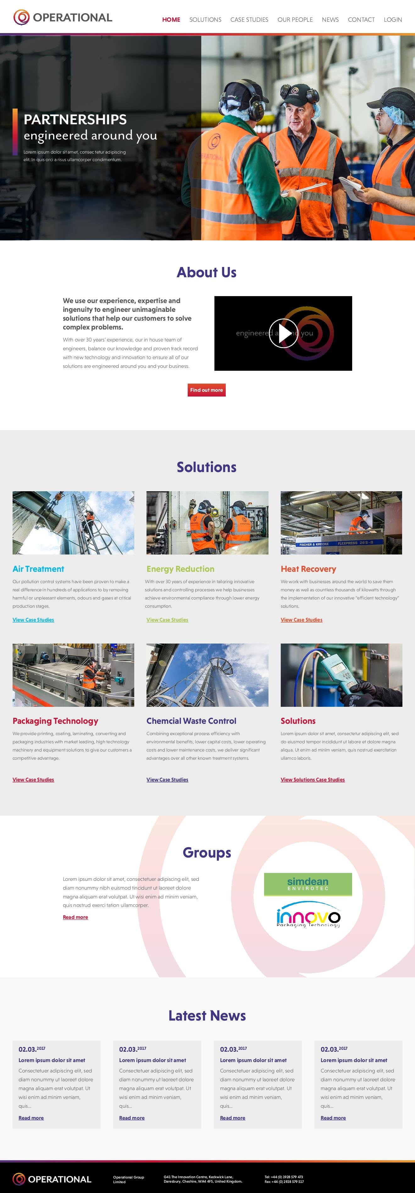 Web design for Operational by Richard Littler at Coroflot.com