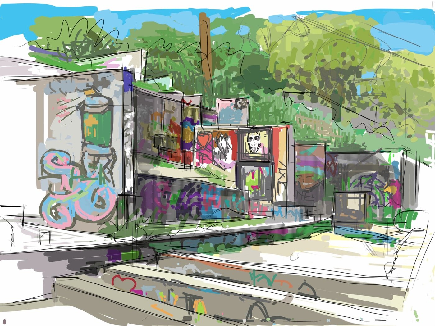 Urban sketching by Sachin Mistry at Coroflot.com