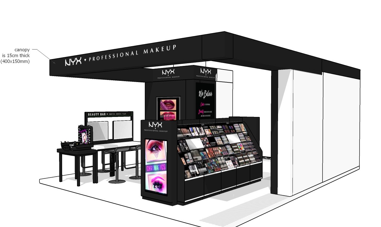 NYX Professional Makeup Department Store Counter Renovation Project by ...