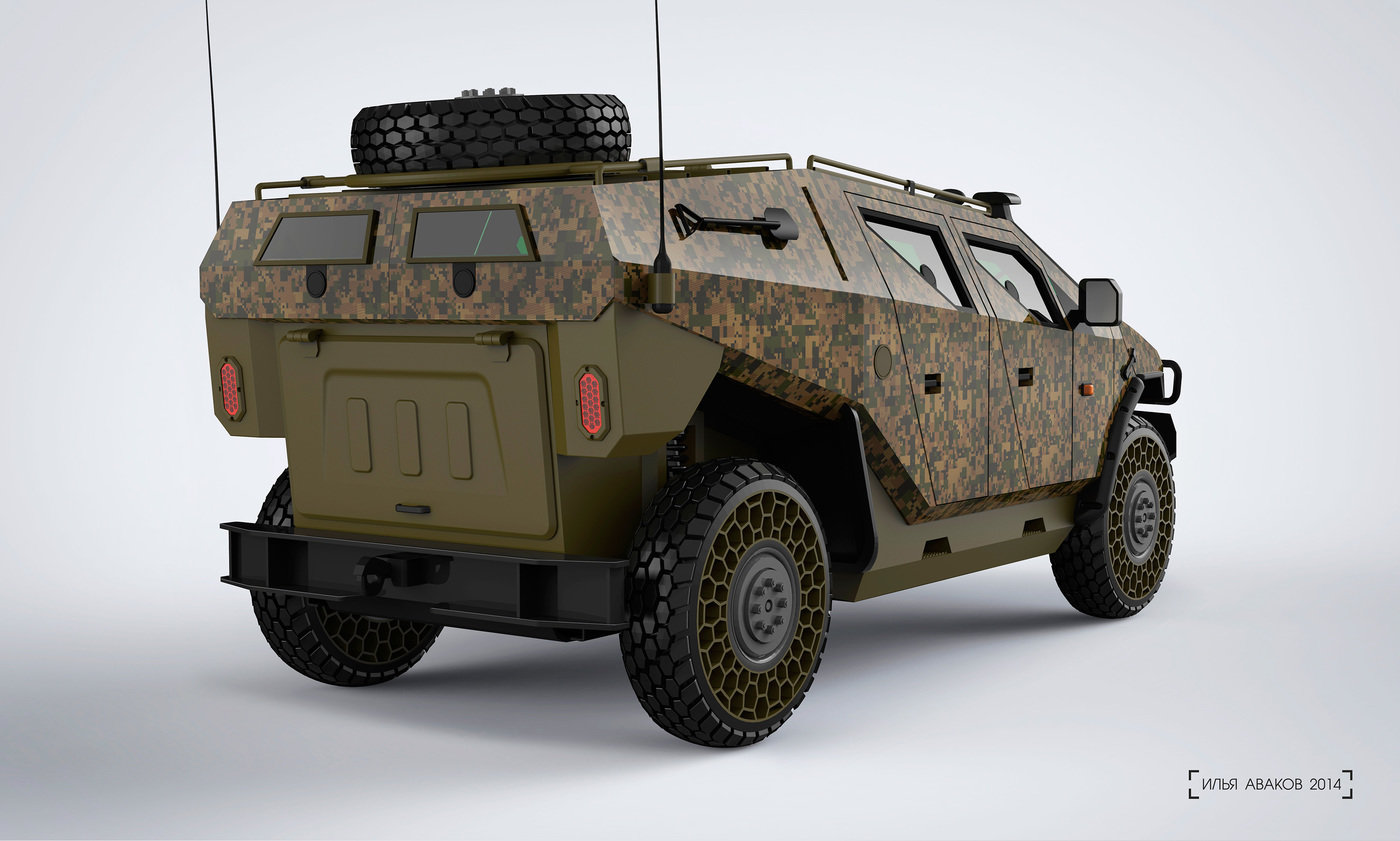 Military vehicle concept by Ilya Avakov at Coroflot.com