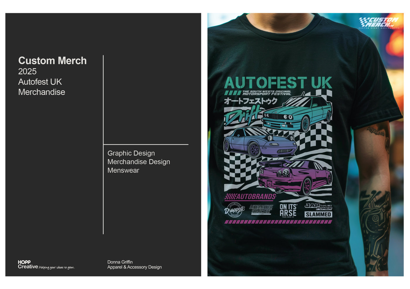 Merchandise design for the 2025 Autofest UK car show by Donna Griffin ...