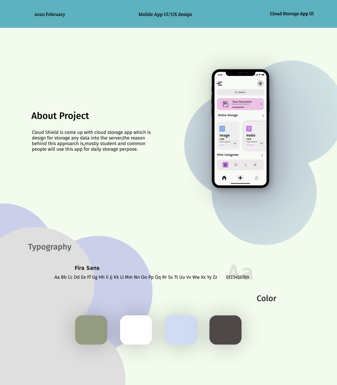 Cloud Shield: Cloud Storage App UI by Satya Ranjan Swain at Coroflot.com