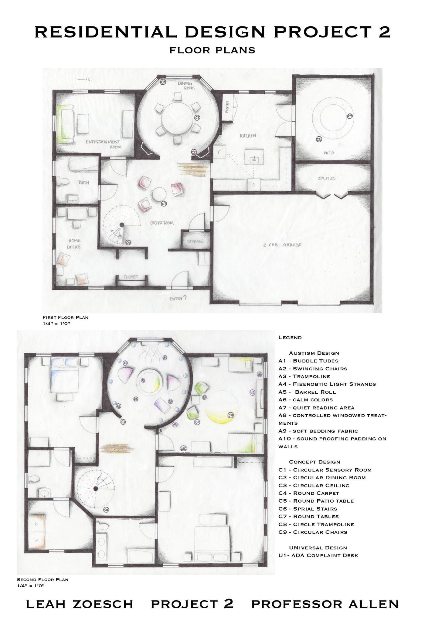Residential Design - Child Autism by Leah Zoesch at Coroflot.com