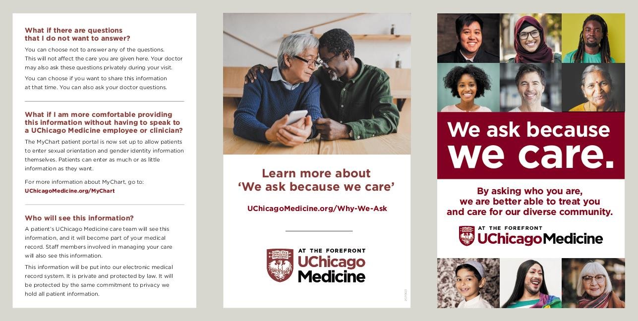 UCM We Ask Because We Care brochure, 2021, 2 pages by Ryan Smith at Coroflot.com