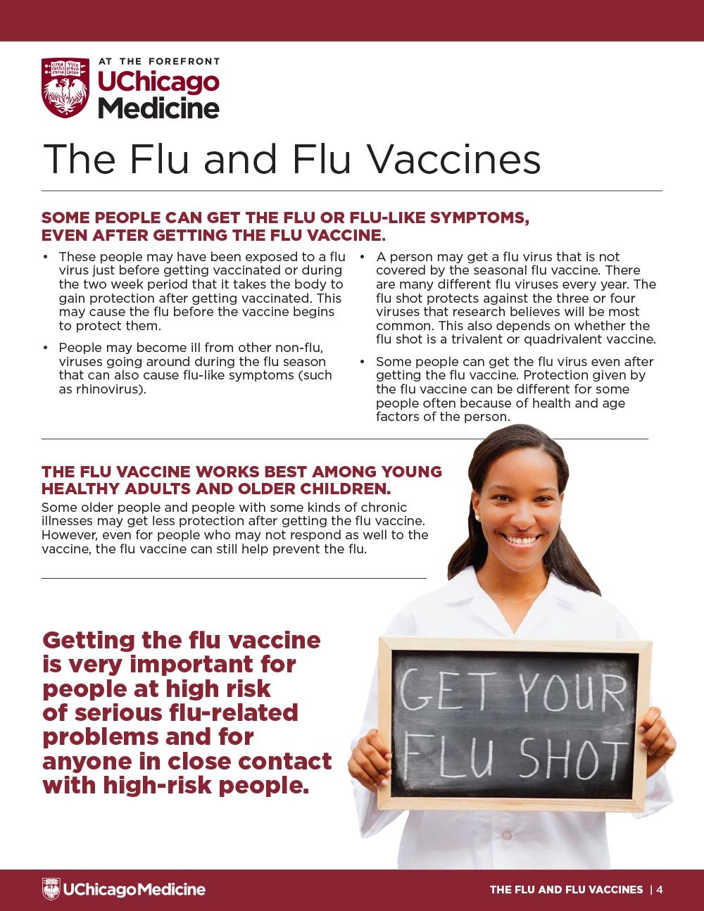 UCM Flu flier, 2019, 4 pages by Ryan Smith at Coroflot.com
