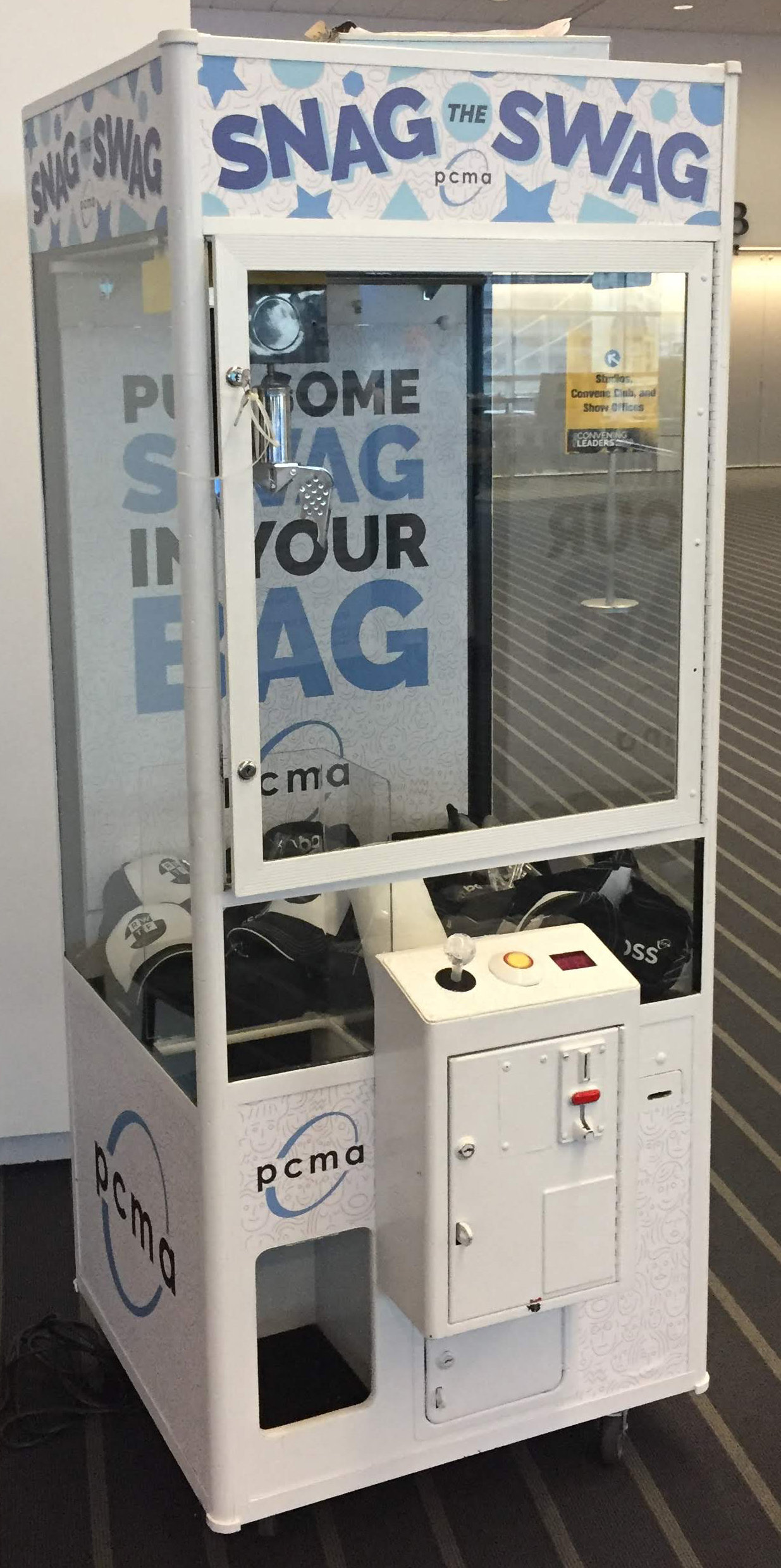 PCMA Snag the Swag claw machine, 2019, 3 photos by Ryan Smith at ...