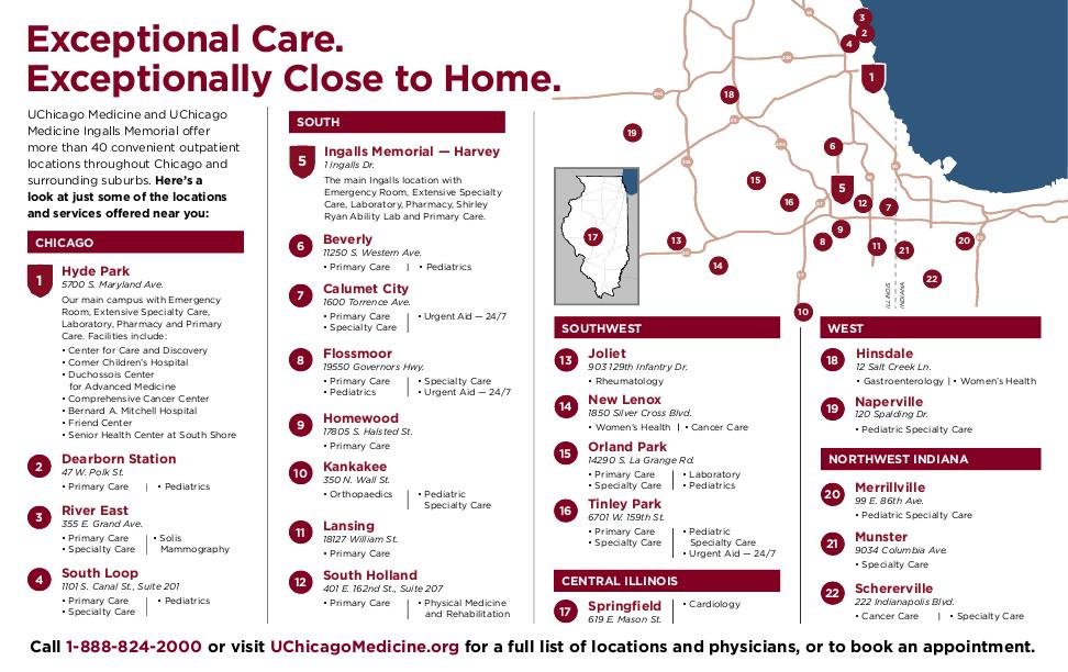 UCM Locations trifold brochure, 2021, 2 pages by Ryan Smith at Coroflot.com