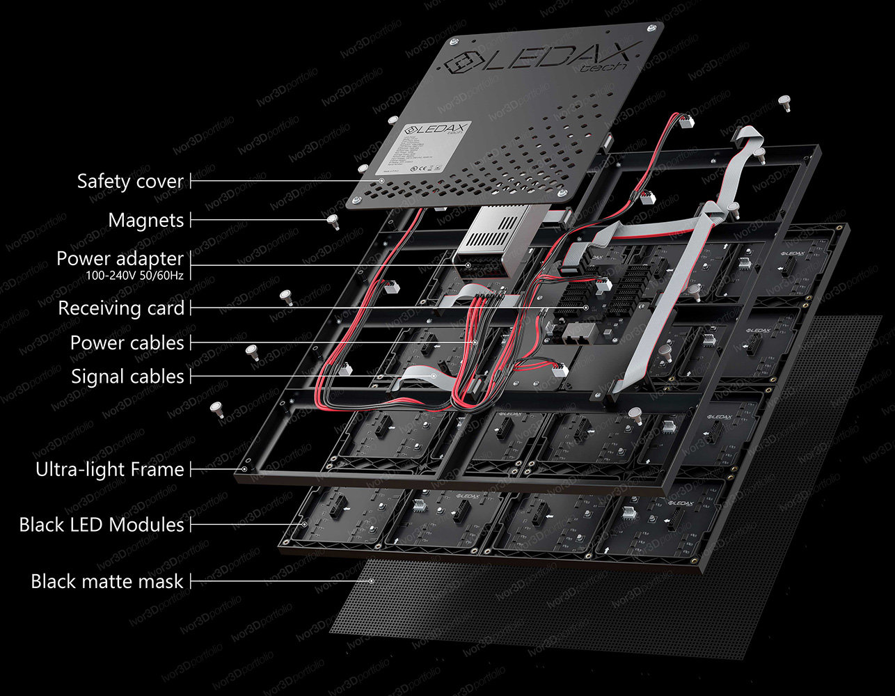 LED Panel w/ Soft Cover Layer Render by Ivan Or at Coroflot.com
