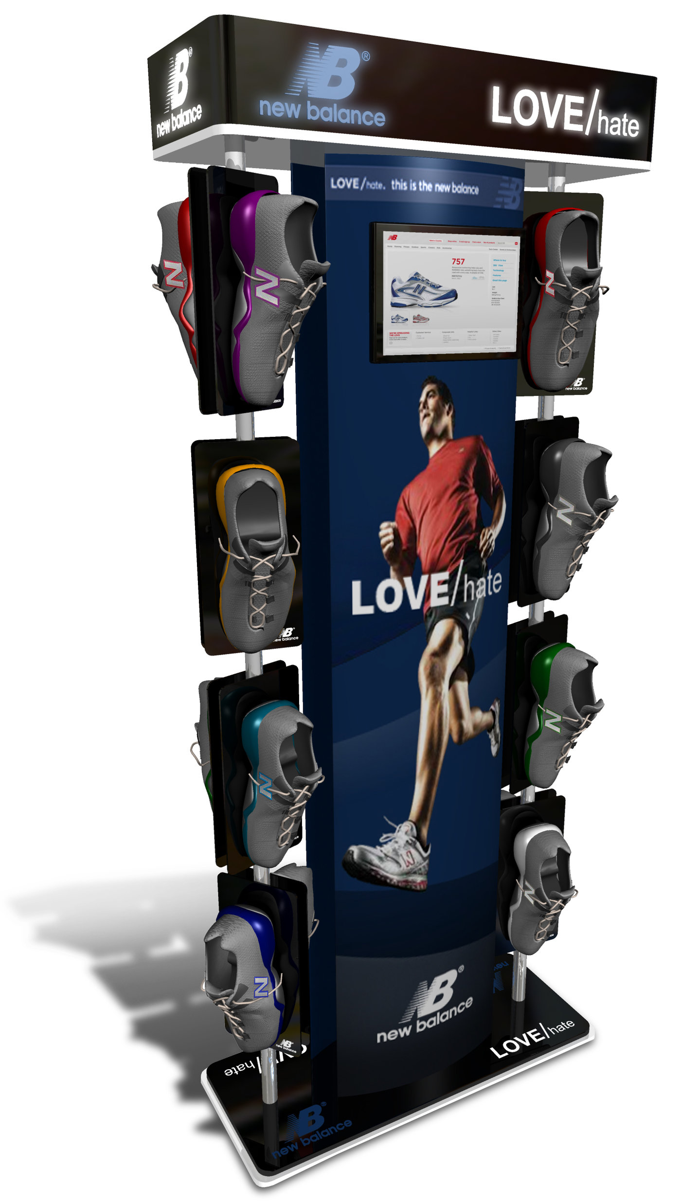 New Balance Shoe Display by Ricky Cordero at Coroflot.com