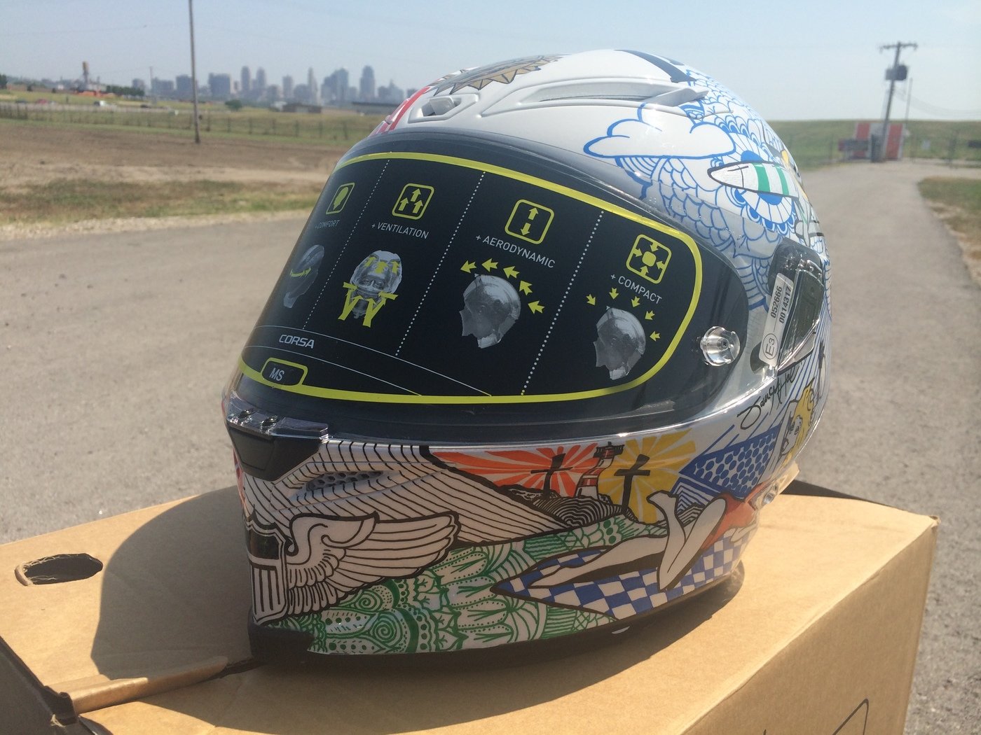 AGV Corsa Helmet Designed with Sharpie Markers by Jamie Hall at ...