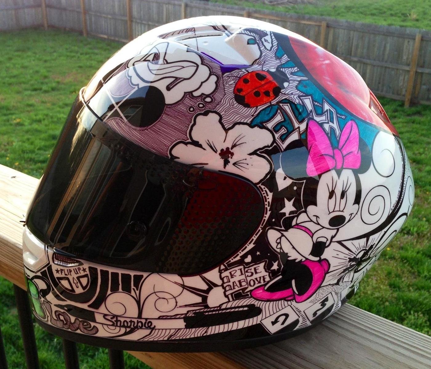 Motorcycle Helmet Painted With Sharpies by Jamie Hall at Coroflot.com