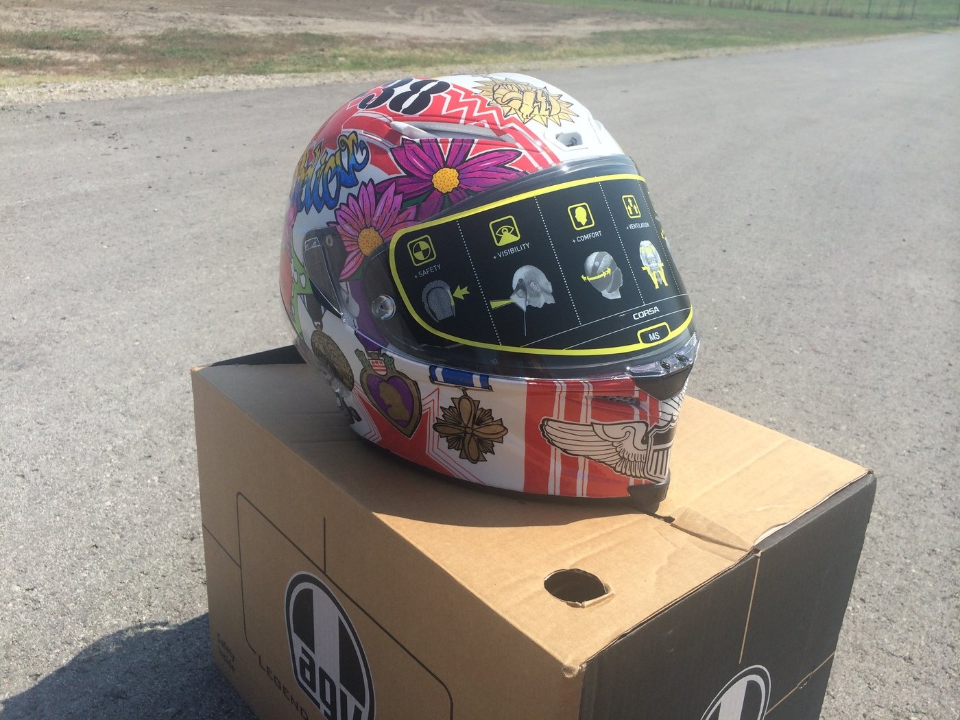 AGV Corsa Helmet Designed with Sharpie Markers by Jamie Hall at ...