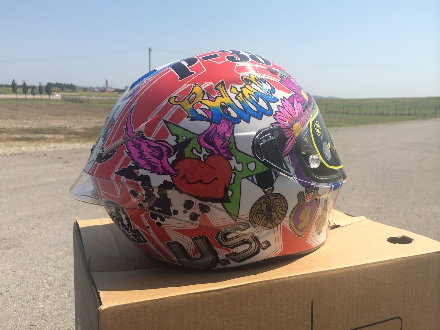 AGV Corsa Helmet Designed with Sharpie Markers by Jamie Hall at ...