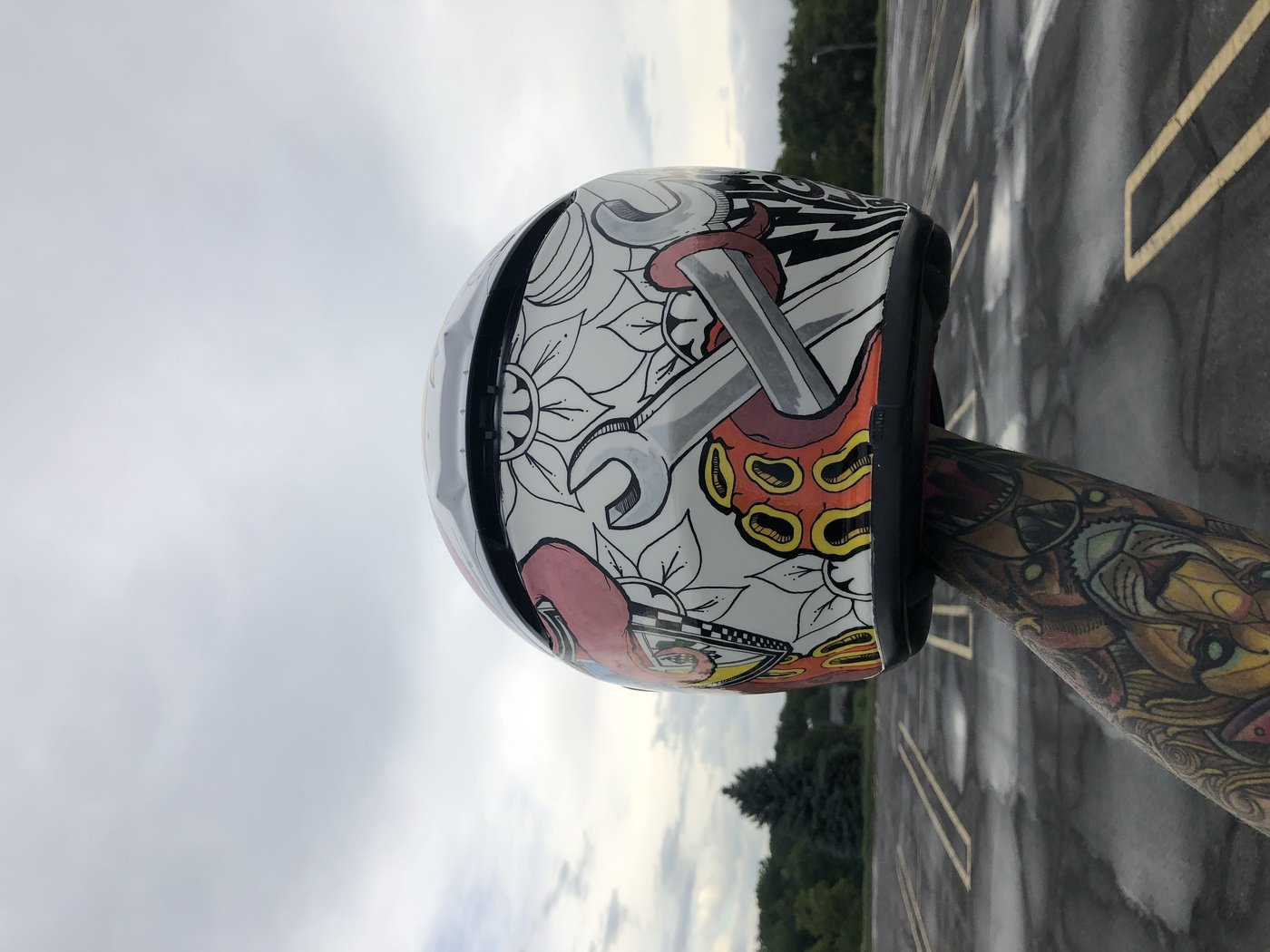 MidWest Track Day Sharpie Helmet by Jamie Hall at Coroflot.com