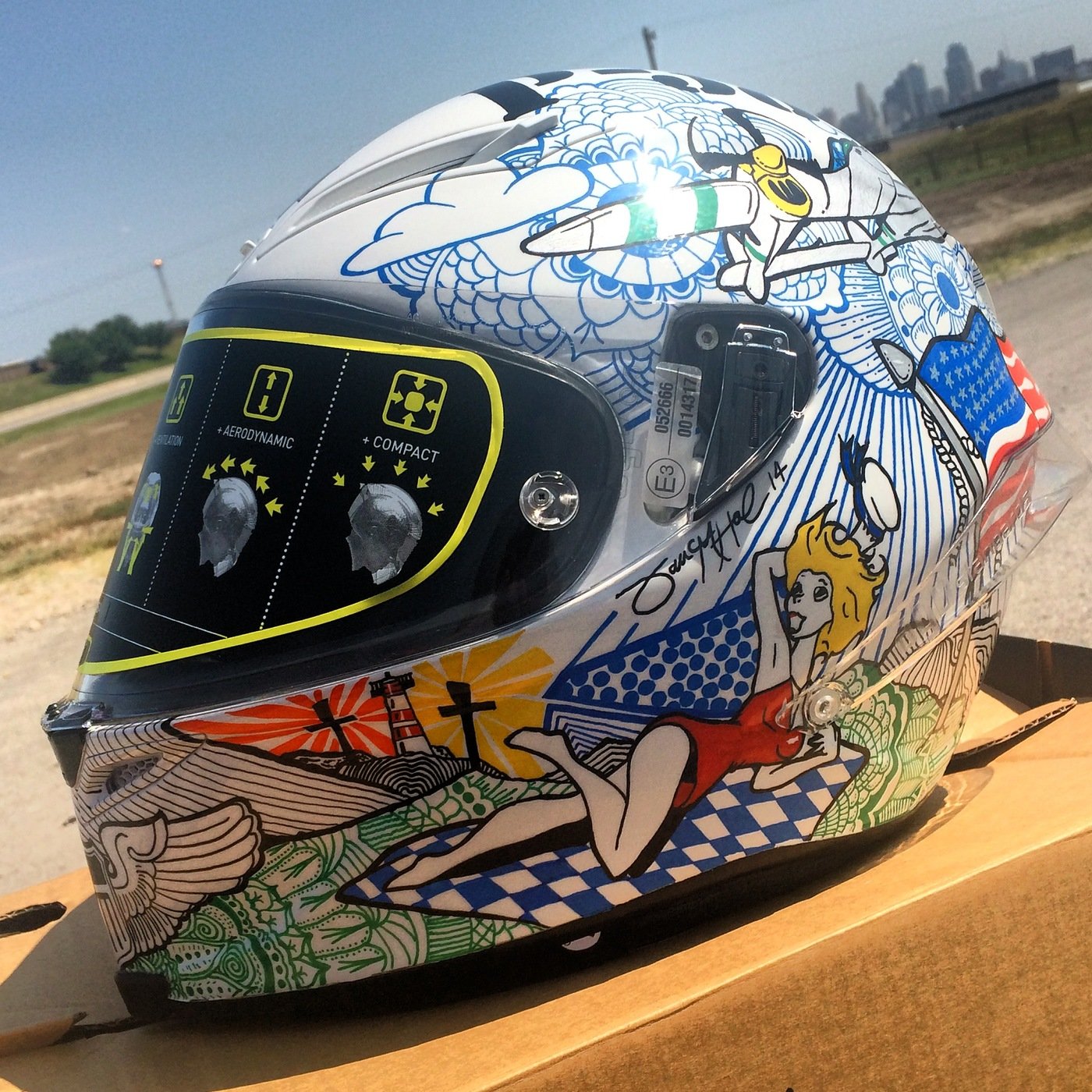 AGV Corsa Helmet Designed with Sharpie Markers by Jamie Hall at ...