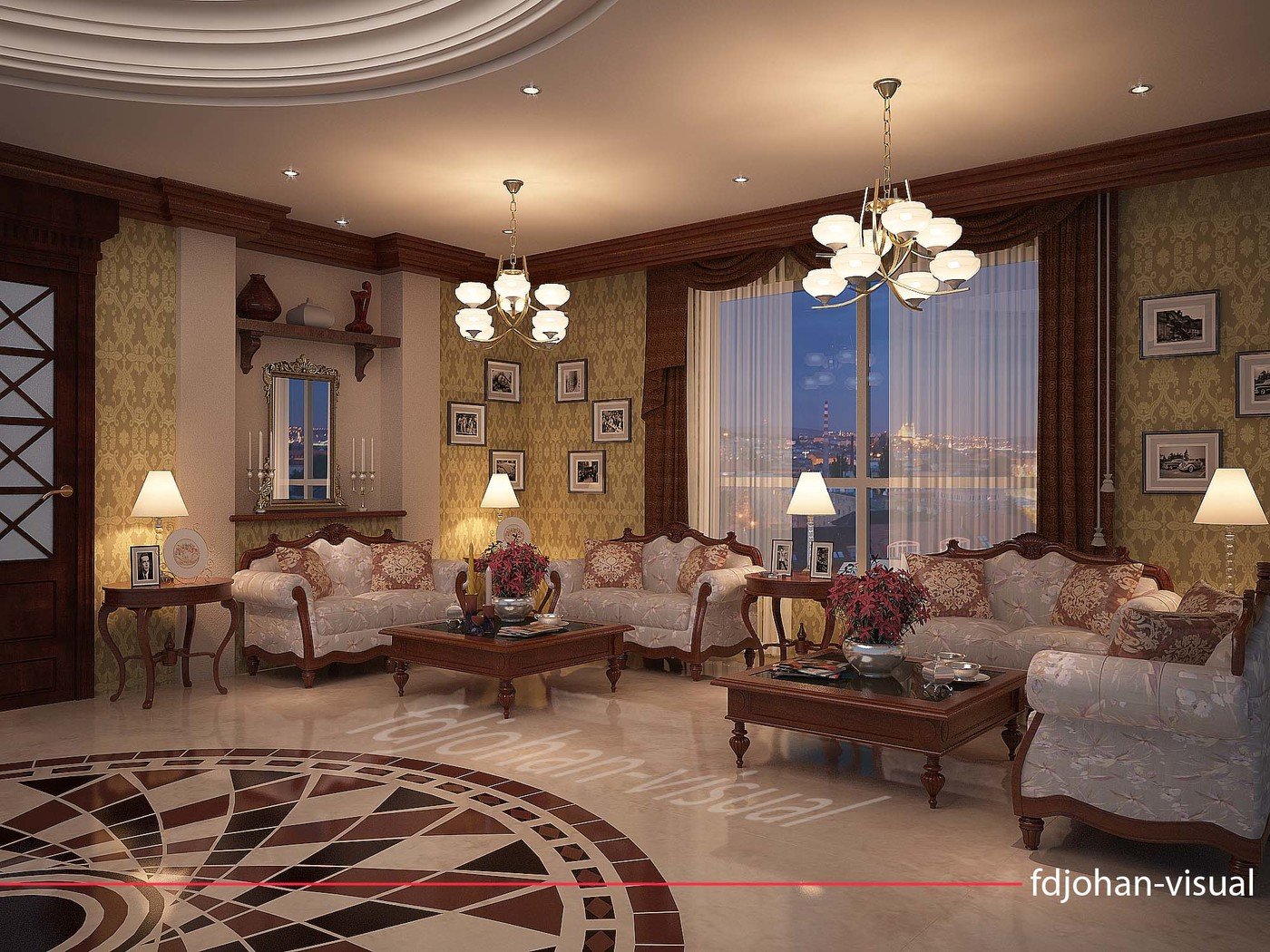 A Luxury Apartment Common Room by Ferry Djohan at Coroflot.com