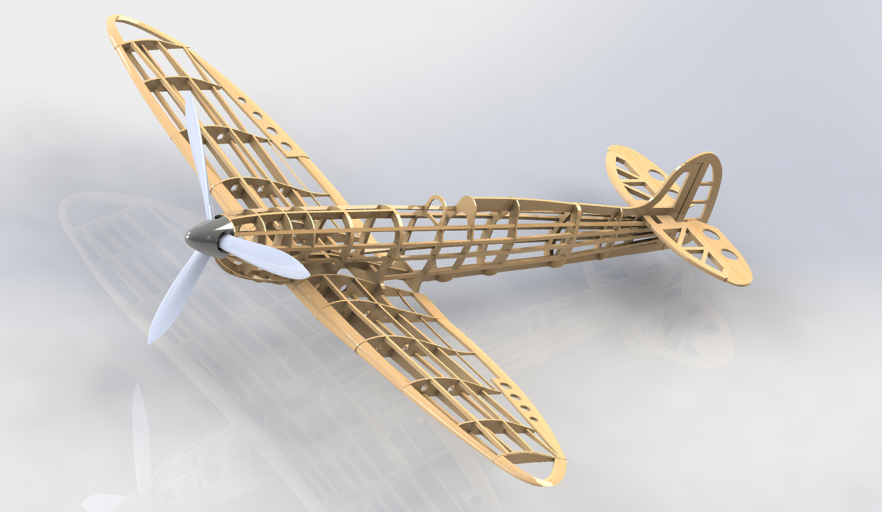Spitfire MKV for balsa wood scale model assembly by Natan Ruiz at ...