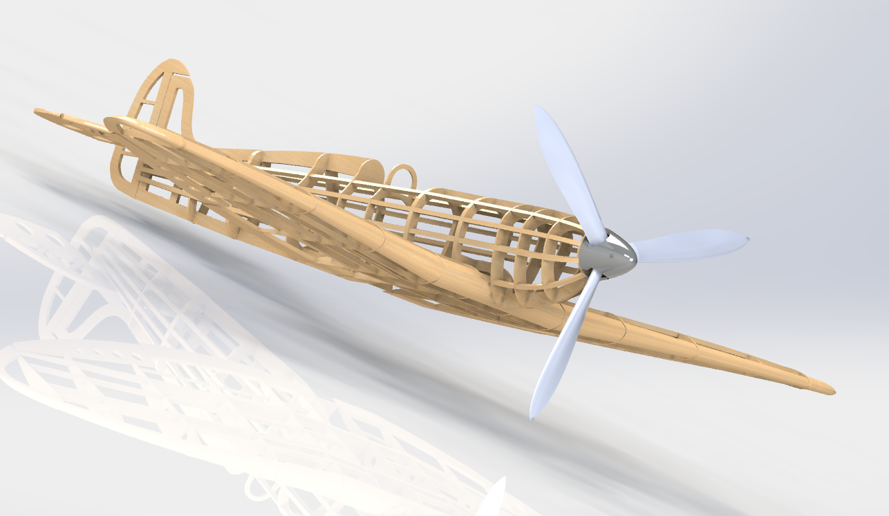 Spitfire MKV for balsa wood scale model assembly by Natan Ruiz at ...