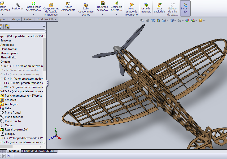 Spitfire MKV for balsa wood scale model assembly by Natan Ruiz at ...