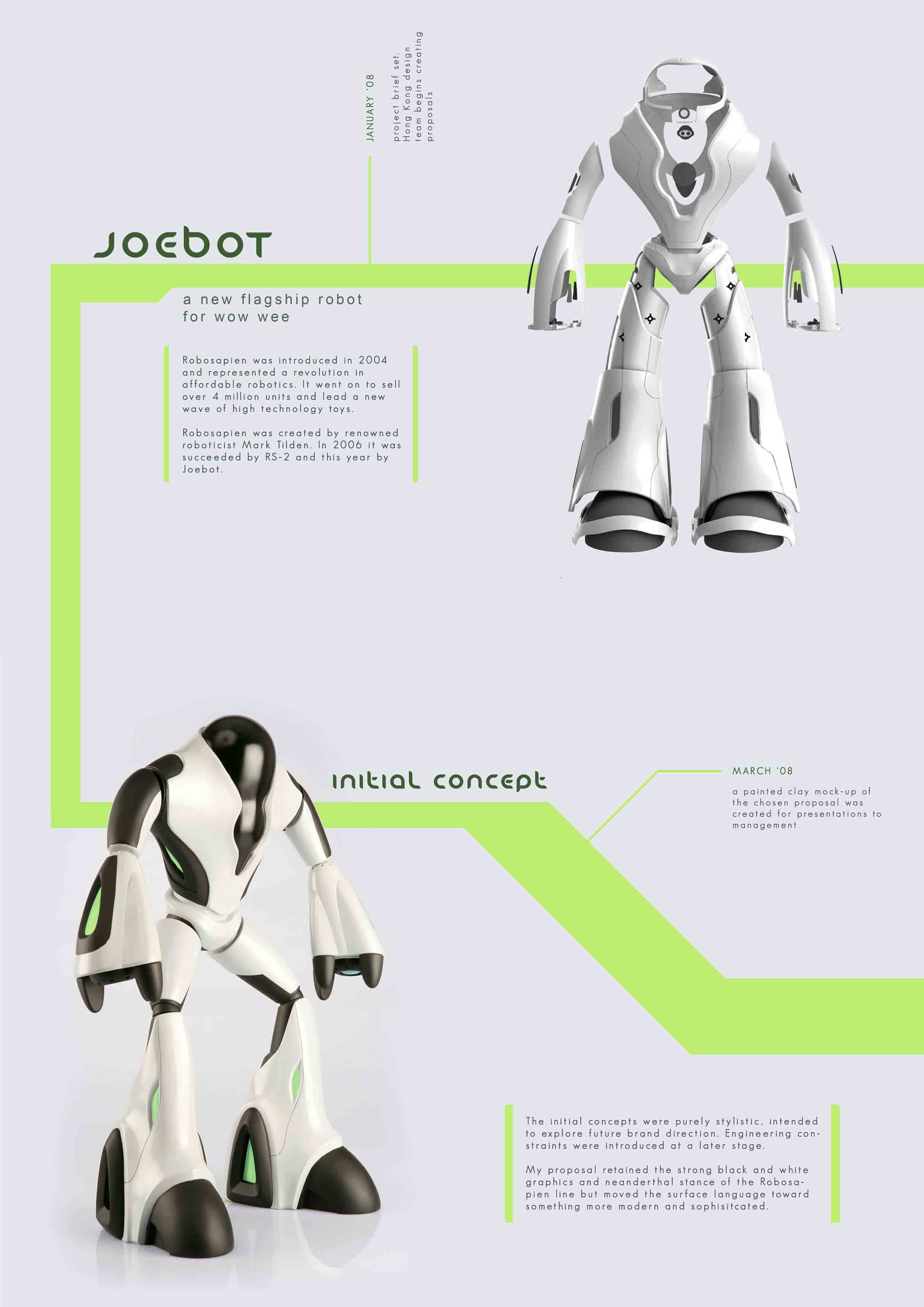 Joebot - Flagship Entertainment Robot for WowWee by Adam Kerr Phillips at Coroflot.com