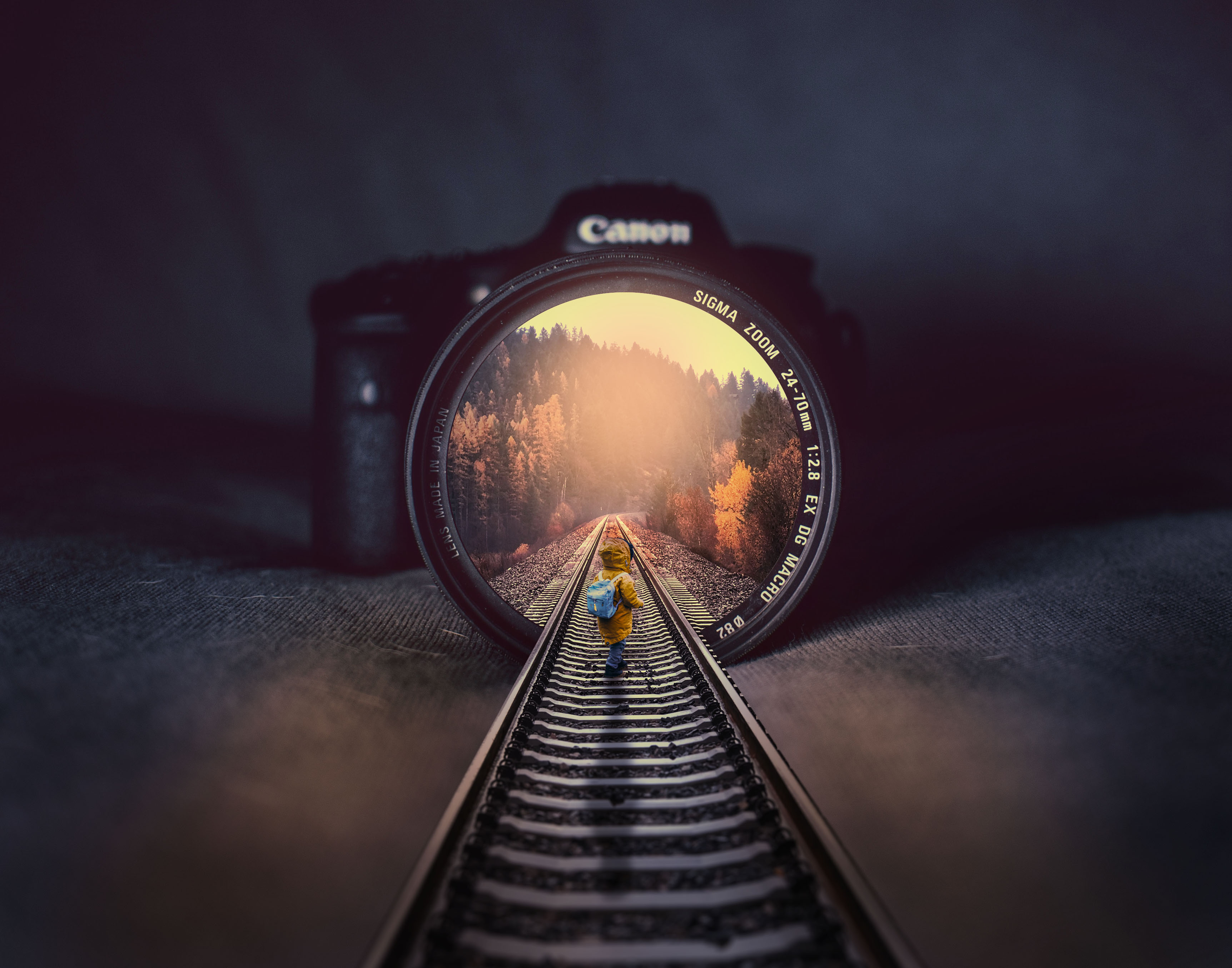Camera Railroad Photo Manipulation by Adriana Pardo at Coroflot.com
