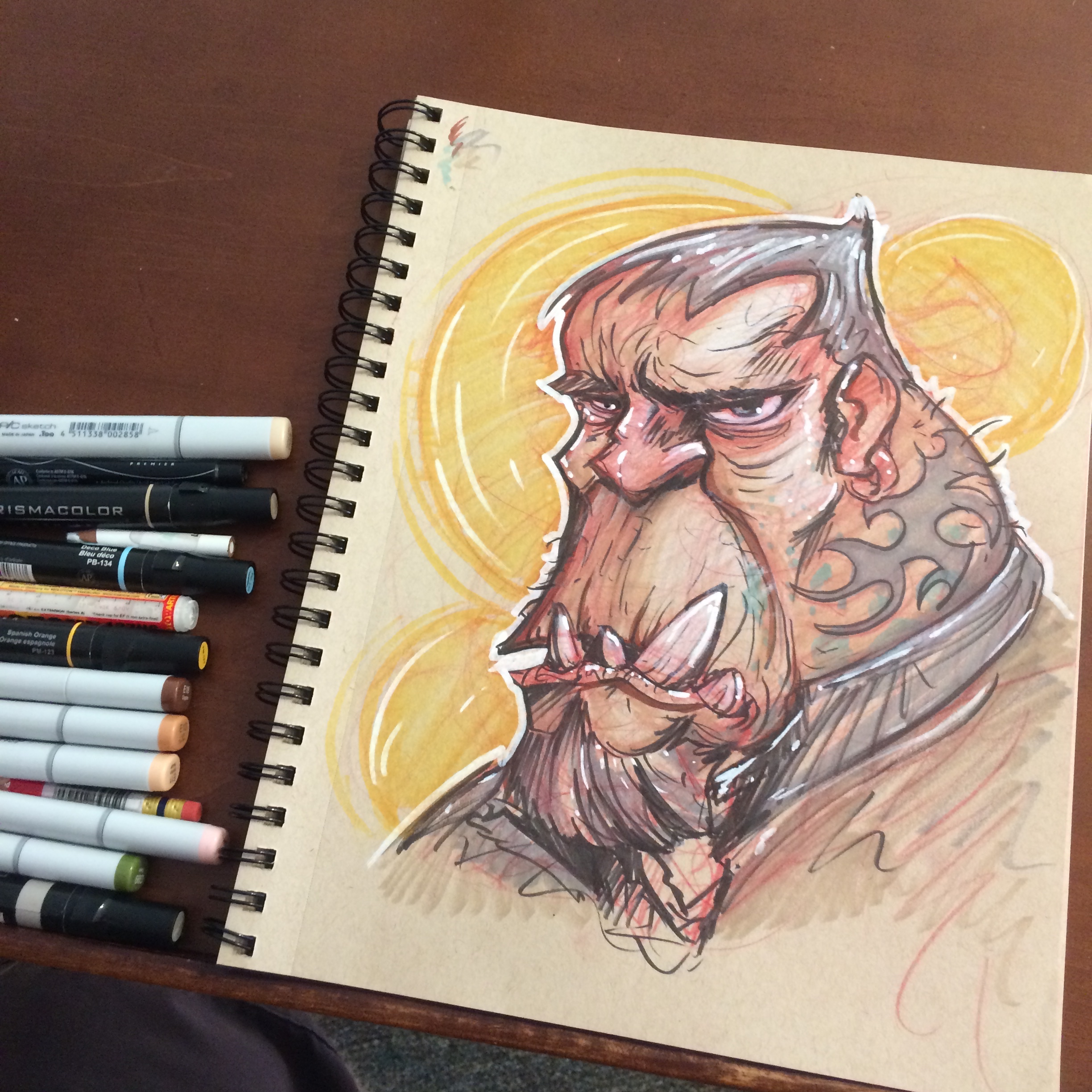 Process sketches/character art by Mike Clarida at Coroflot.com