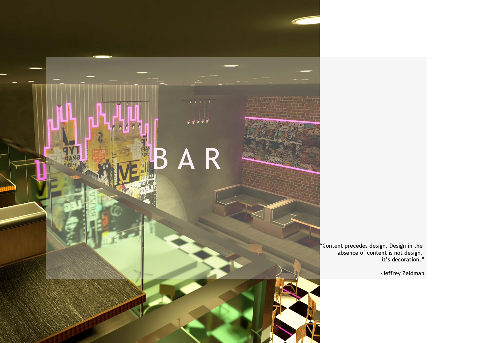 Grunge Bar by Gayl Cape at Coroflot.com