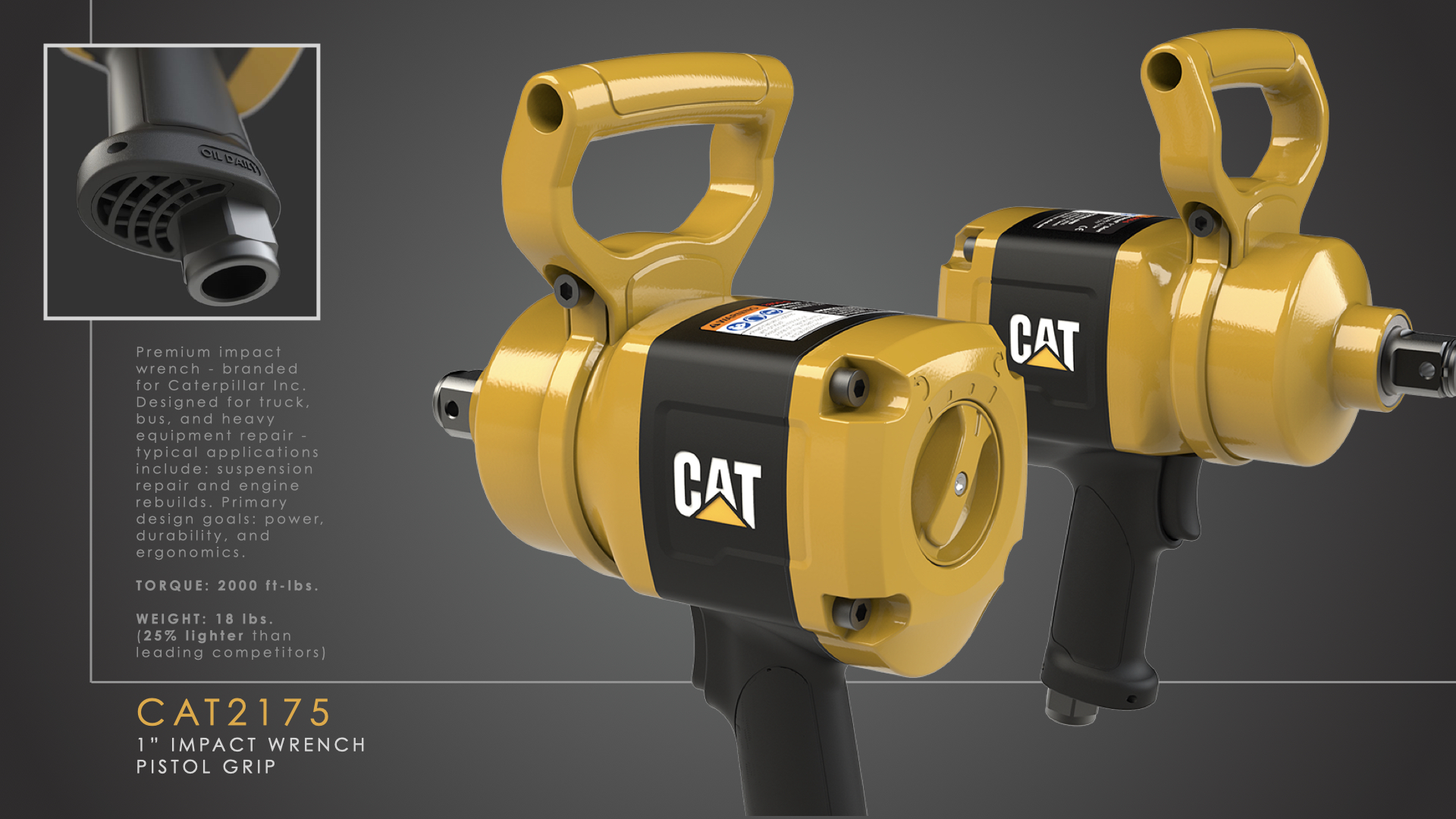 CAT2175 1" Impact Wrench - Pistol Grip by Jeff Yaschur at Coroflot.com