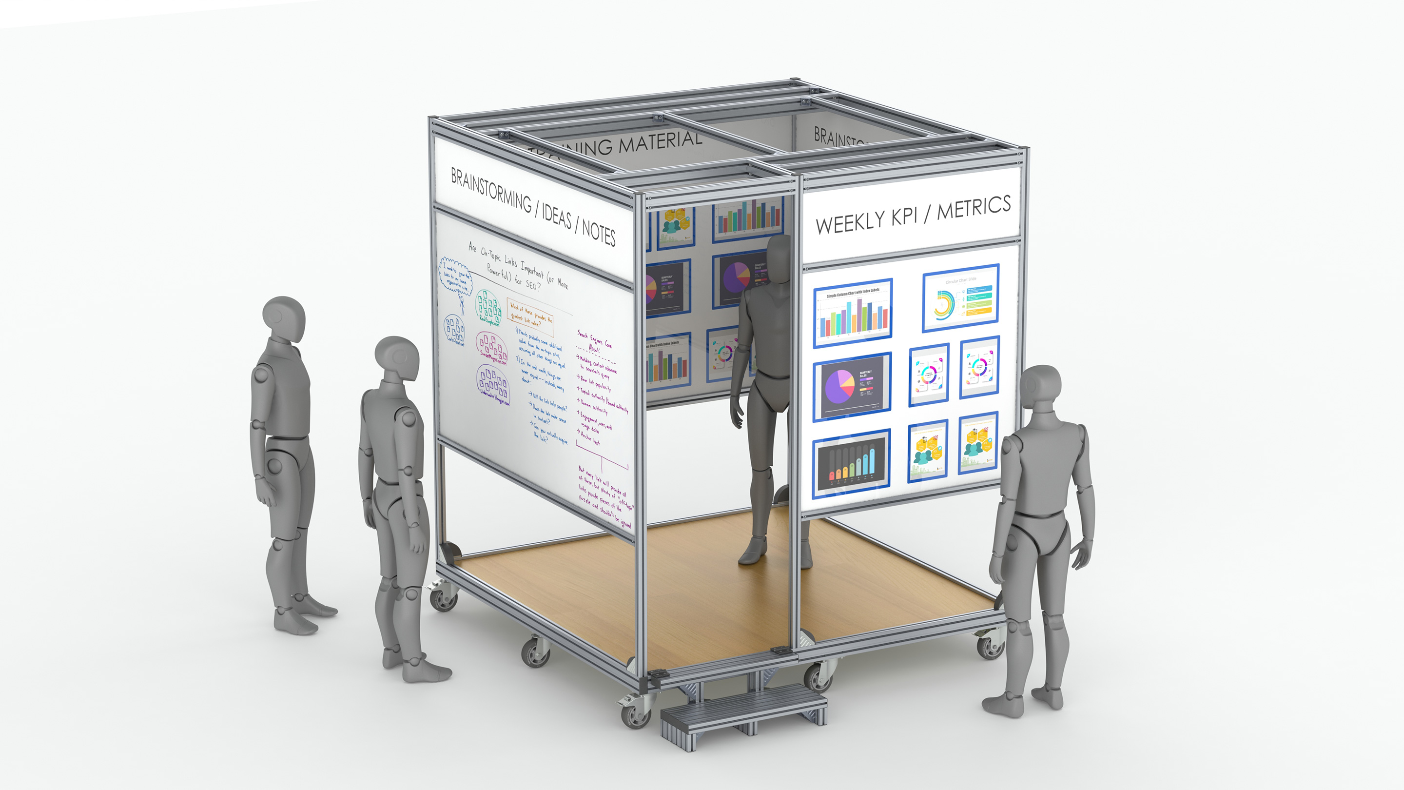 Mobile Obeya Room / Kiosk by Andrew Lawrence at Coroflot.com