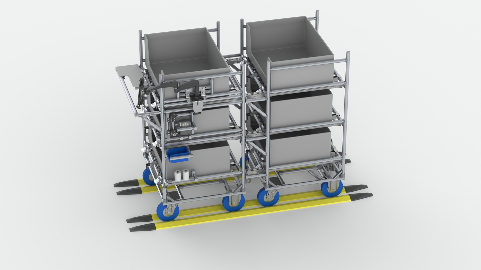 Ergonomic picking / transfer cart system by Andrew Lawrence at Coroflot.com
