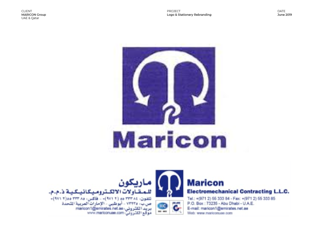 Maricon Group Rebranding by Farah Musaddiq at Coroflot.com