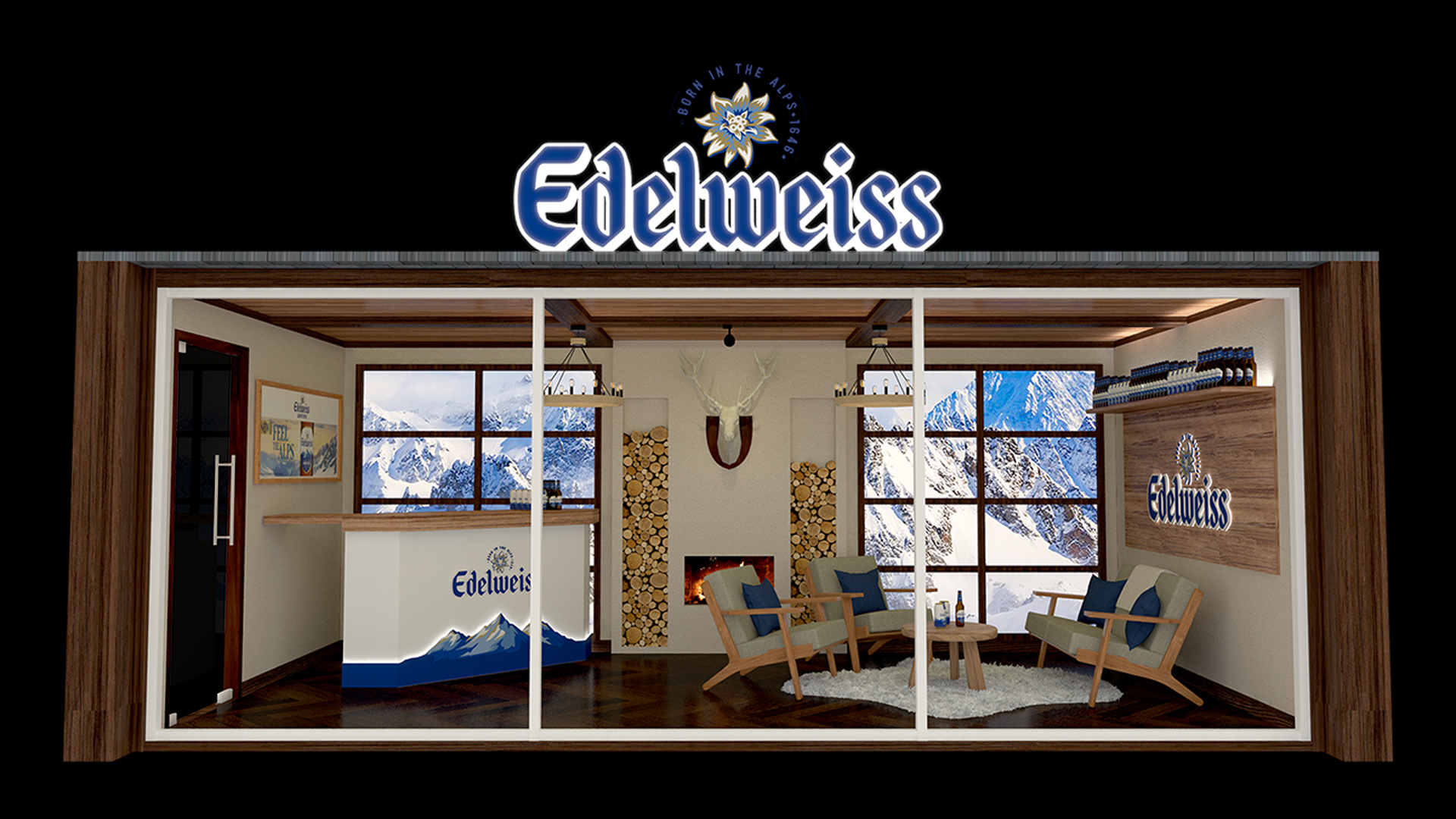 Edelweiss Alpine Pop-up Bar (pitch) by Caesar Raymund Chiu at Coroflot.com