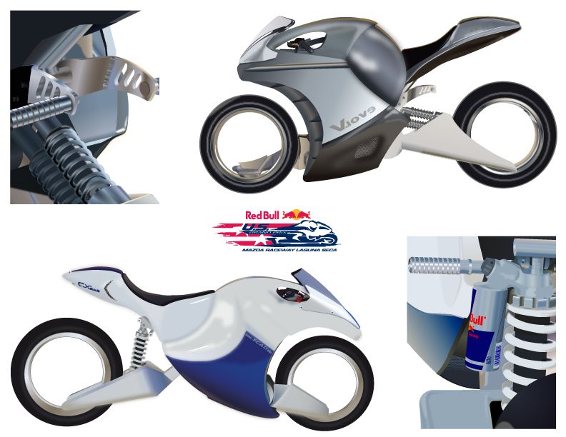 Red Bull concept motorcycles by Nicholas Giesinger at Coroflot.com