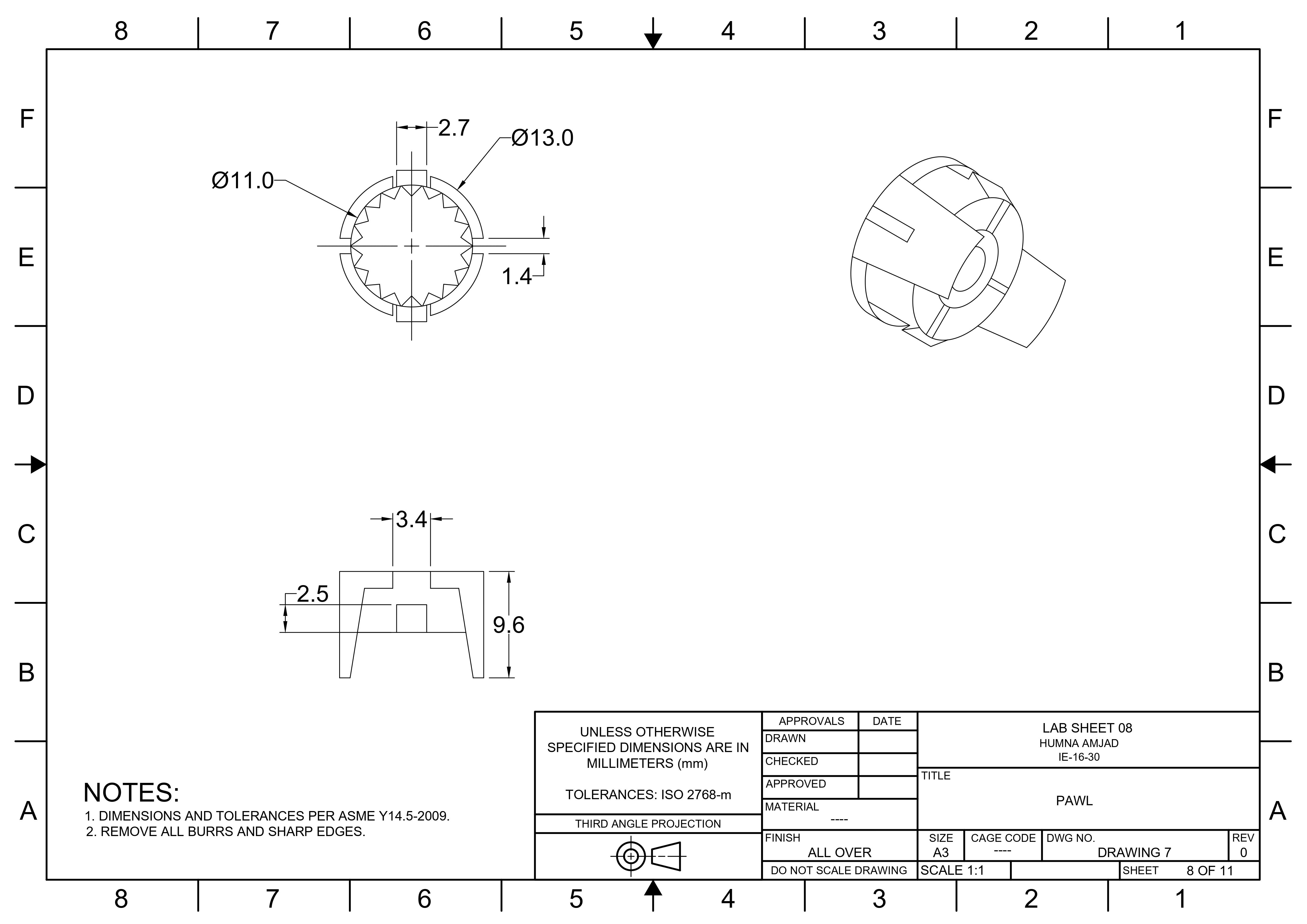 Detailed Assembly Drawing of Insulin Pen by Humna Amjad at Coroflot.com