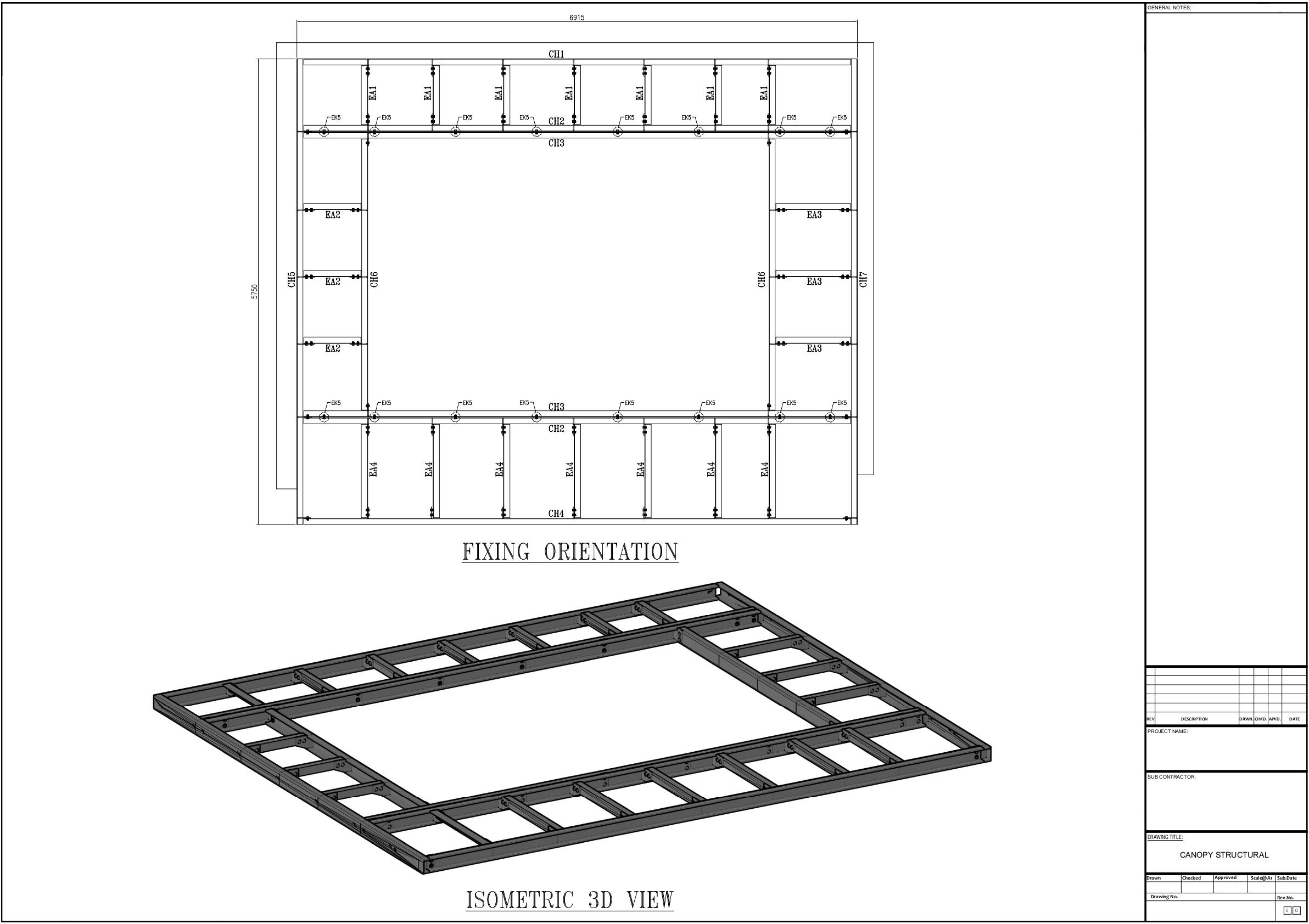 Canopy Fabrication Drawing by Dave Flores at Coroflot.com