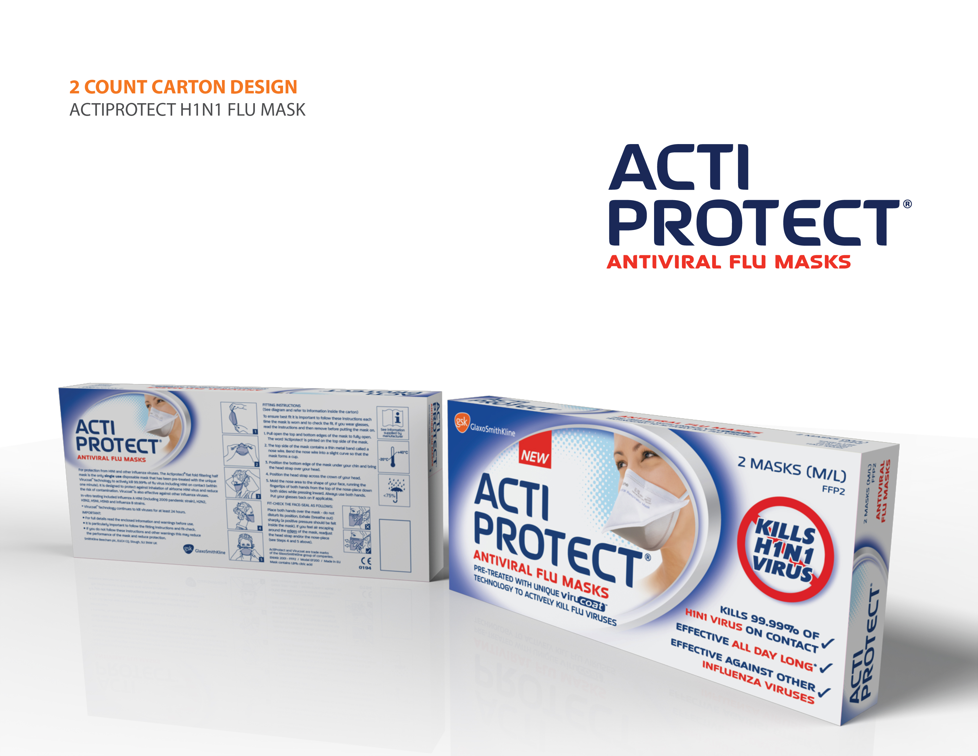 GlaxoSmithKline Acti-Protect Antiviral Flu Mask Development by Lenny ...