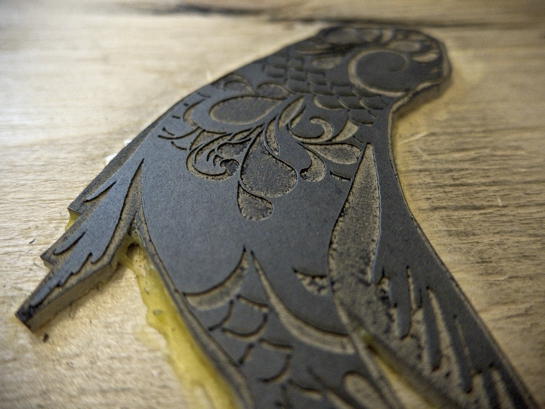 Koi fish linocut print tests by Jason Kan at Coroflot.com