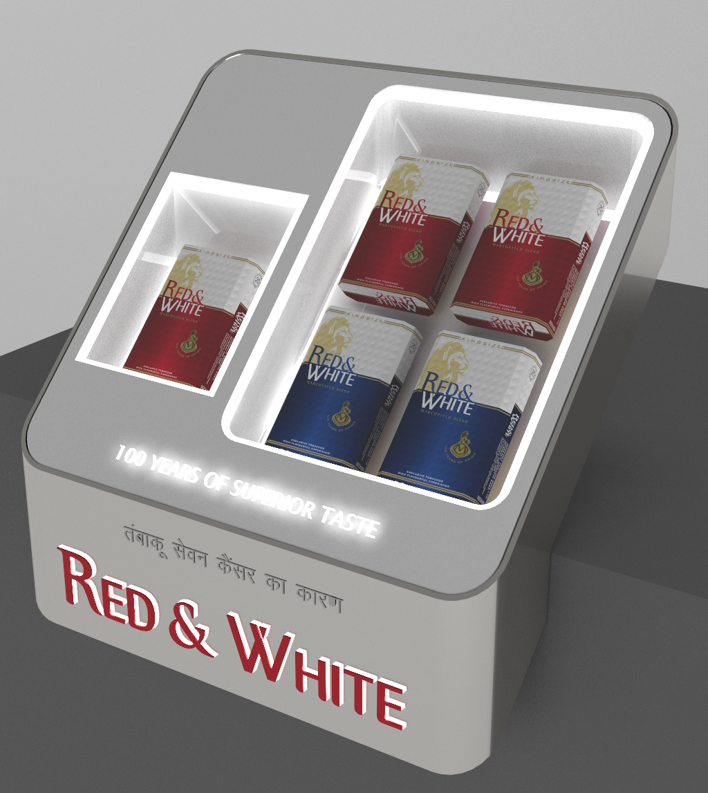 Red & White Cigarette Counter Unit by Rahul Dev at Coroflot.com