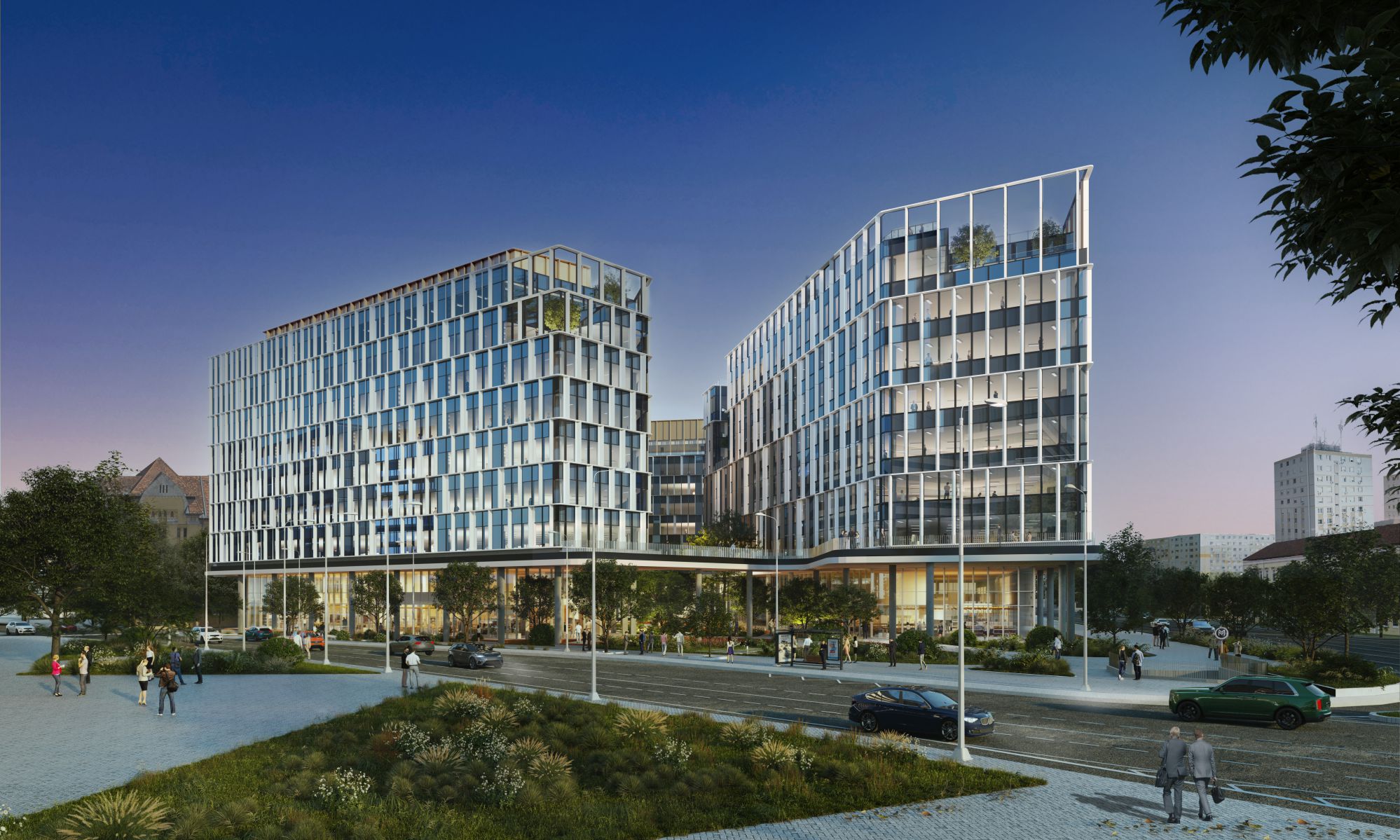 Vaci Ut Office Building - N2Q STUDIO - Outsourcing 3D Rendering ...