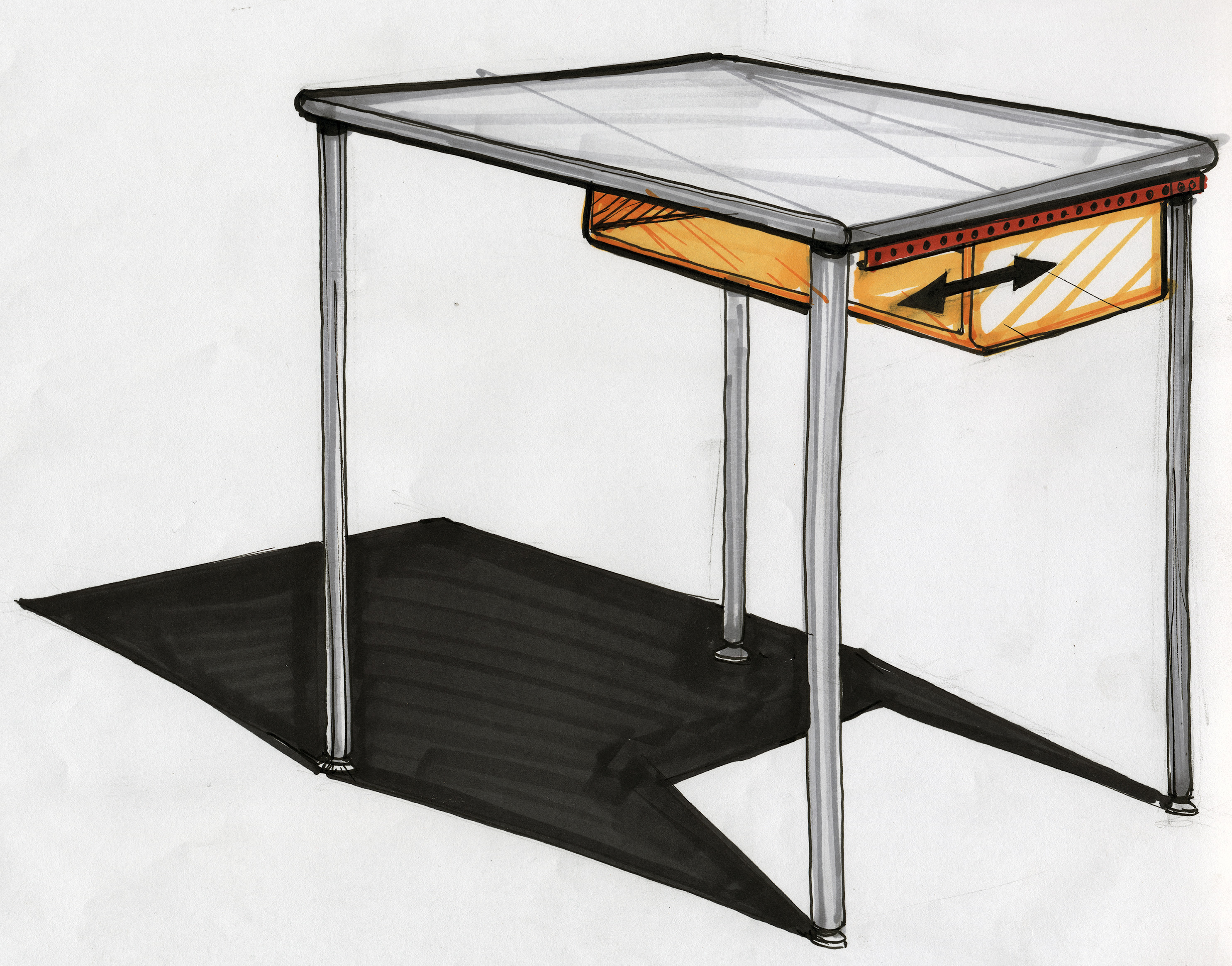 School Desk Storage Design by Aaron Cossrow at Coroflot.com