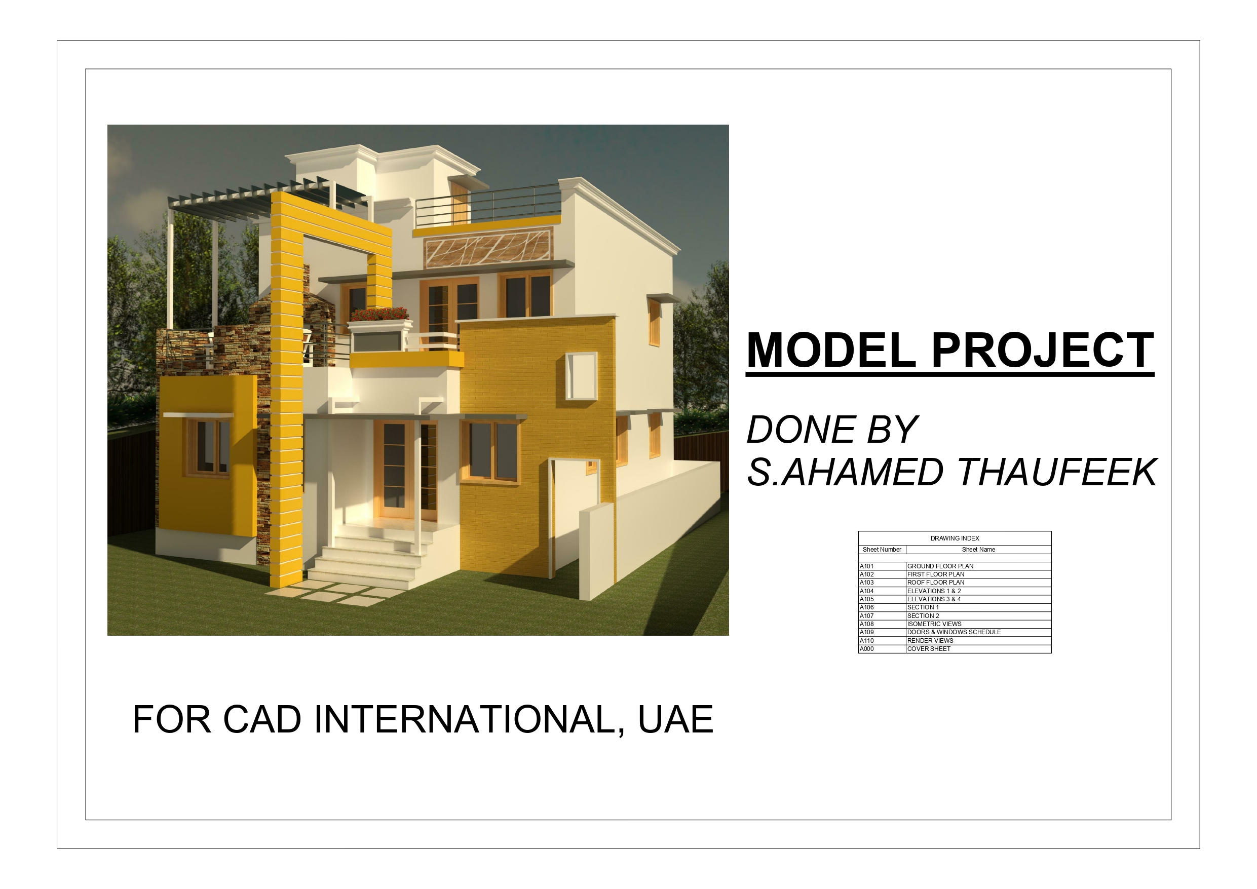 BIM Model Project by Ahamed Thaufeek at Coroflot.com