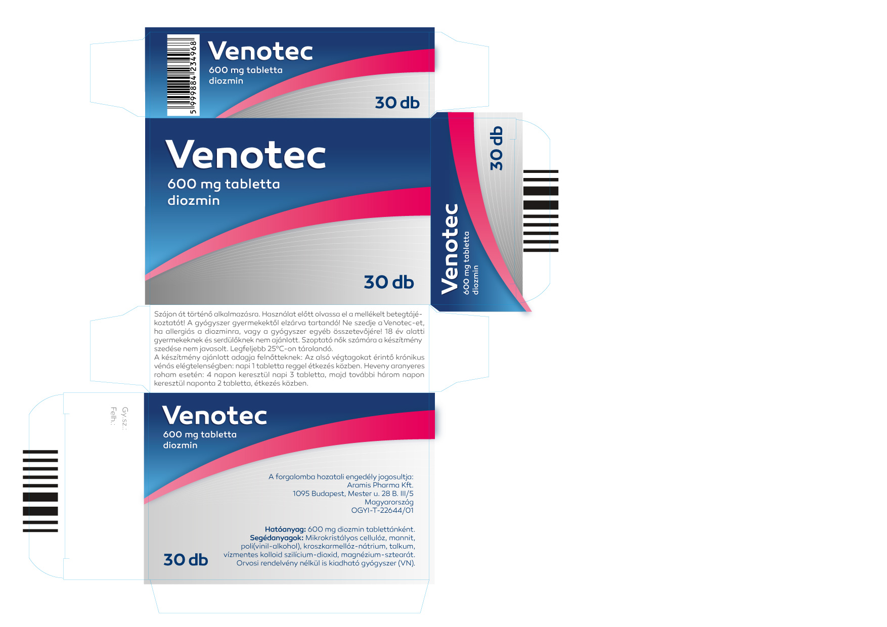 Venotec packaging by Viktor Ormandi at Coroflot.com
