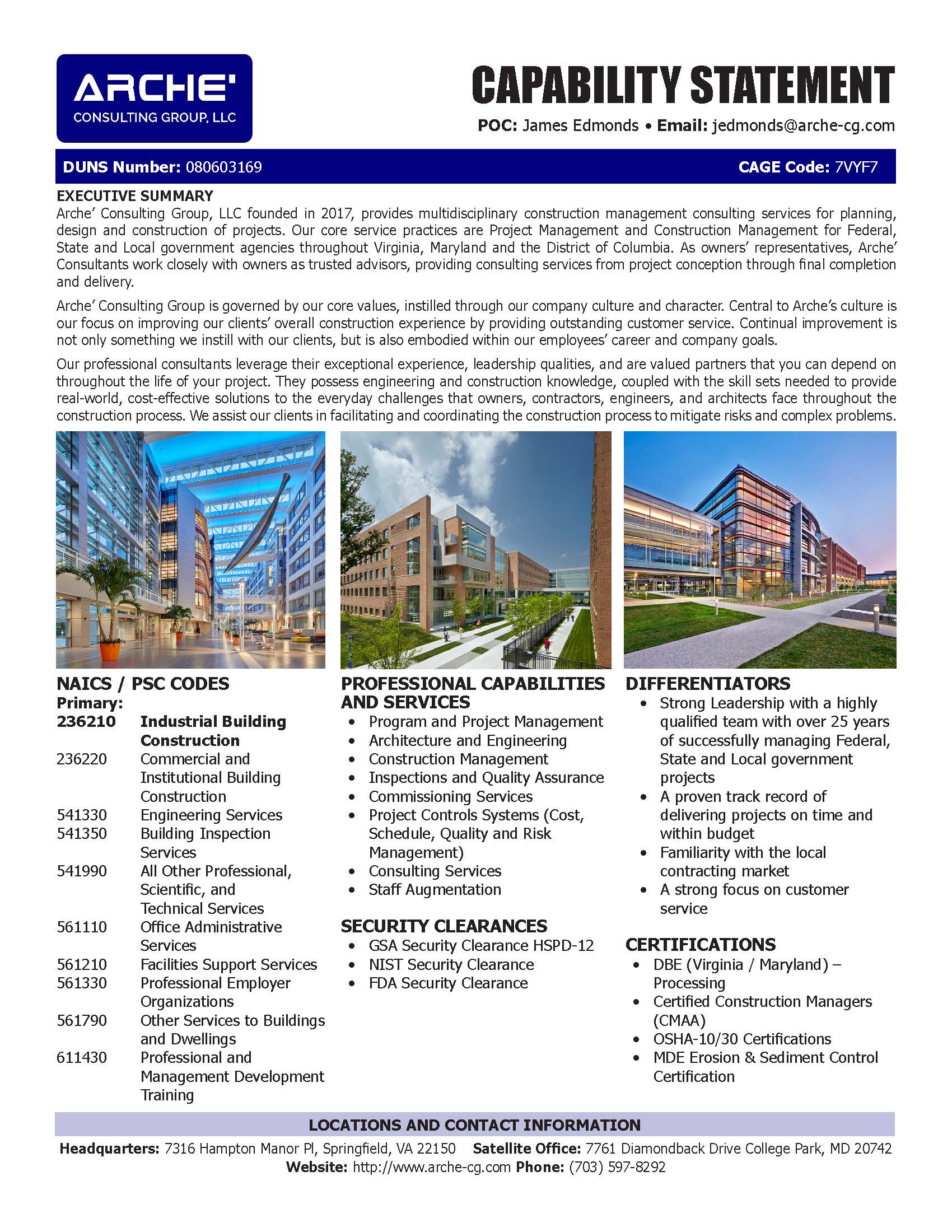 Print Design - Capability statement designs by Sandra Wills at Coroflot.com