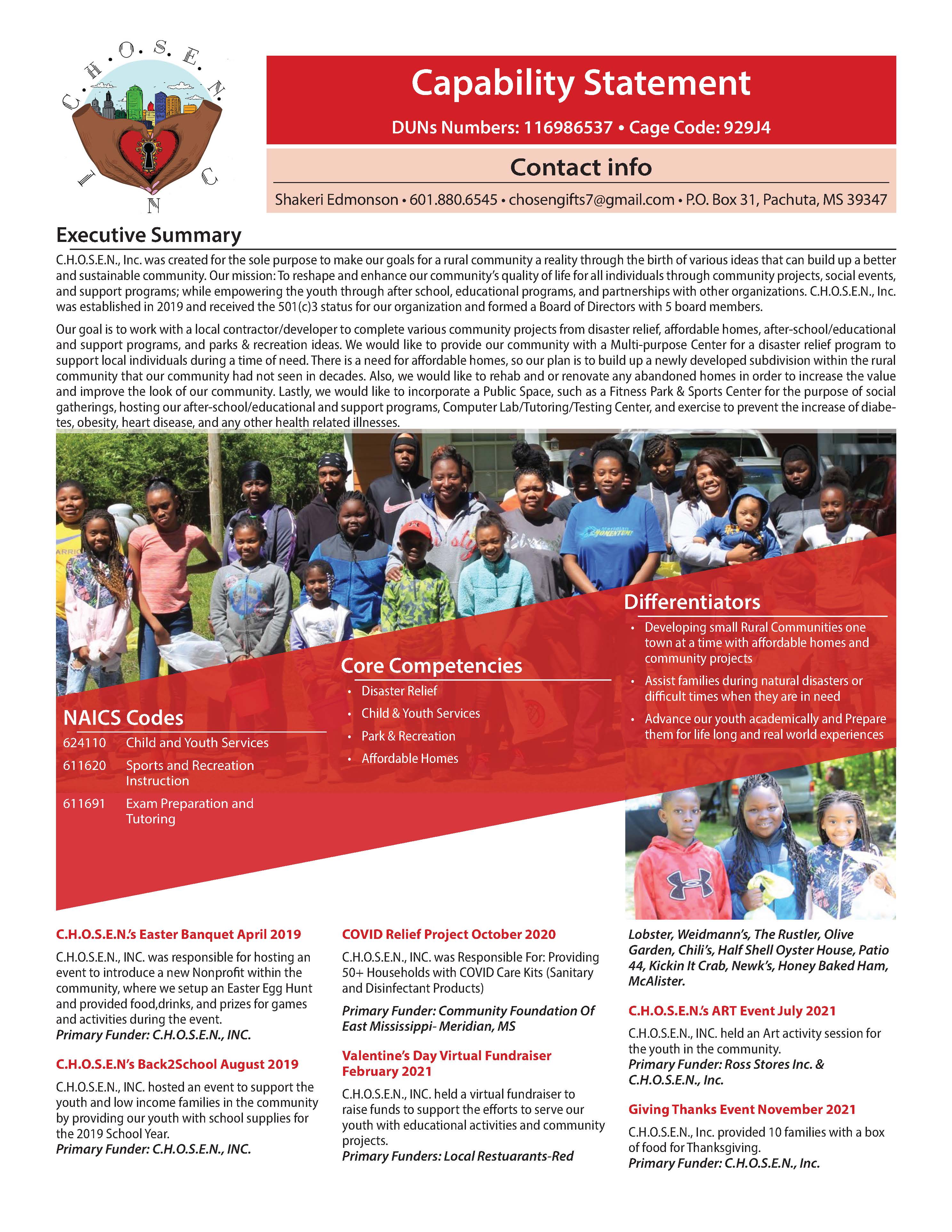 Print Design - Capability statement designs by Sandra Wills at Coroflot.com